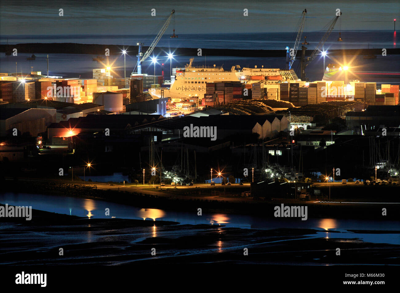 View across Port Nelson at sunset Stock Photo - Alamy