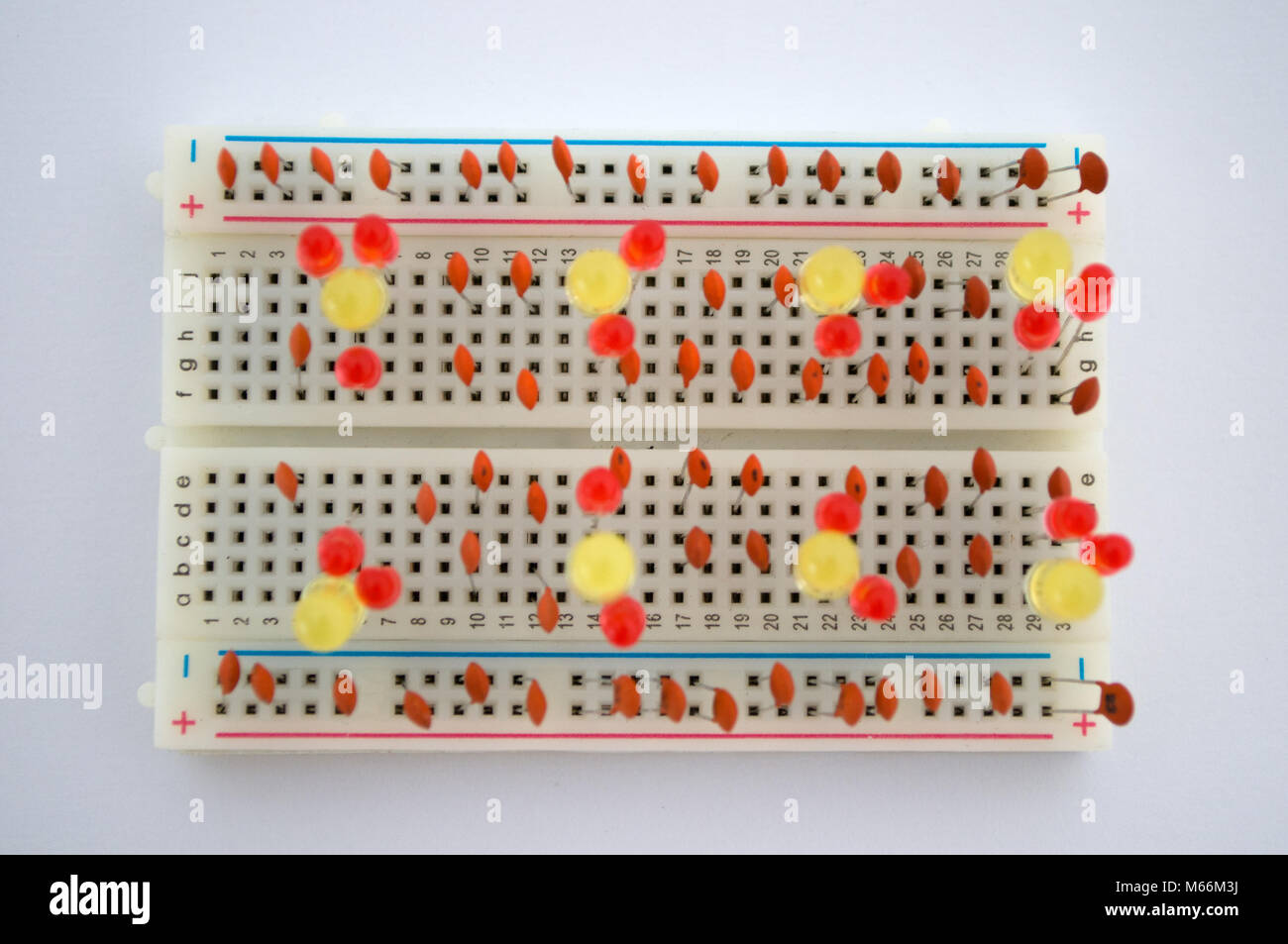 LEDs and electrical components on the board Stock Photo - Alamy
