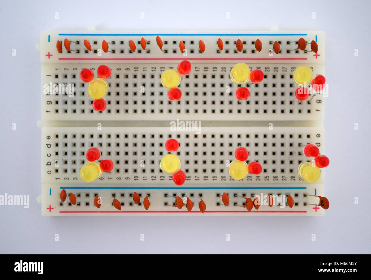 LEDs and electrical components on the board Stock Photo - Alamy