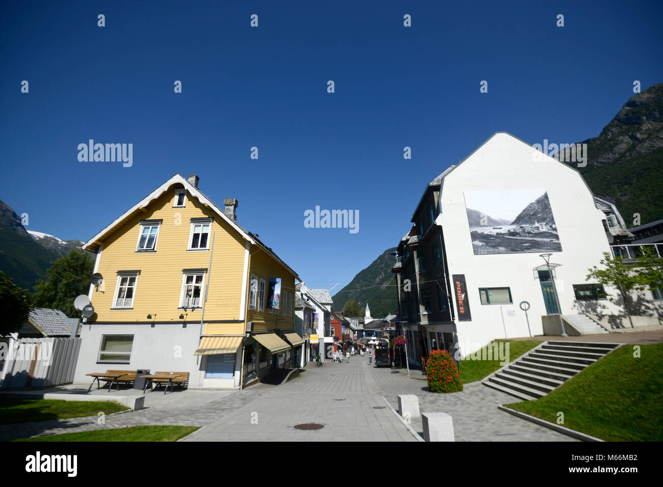 Odda City Center, Norway Stock Photo - Alamy
