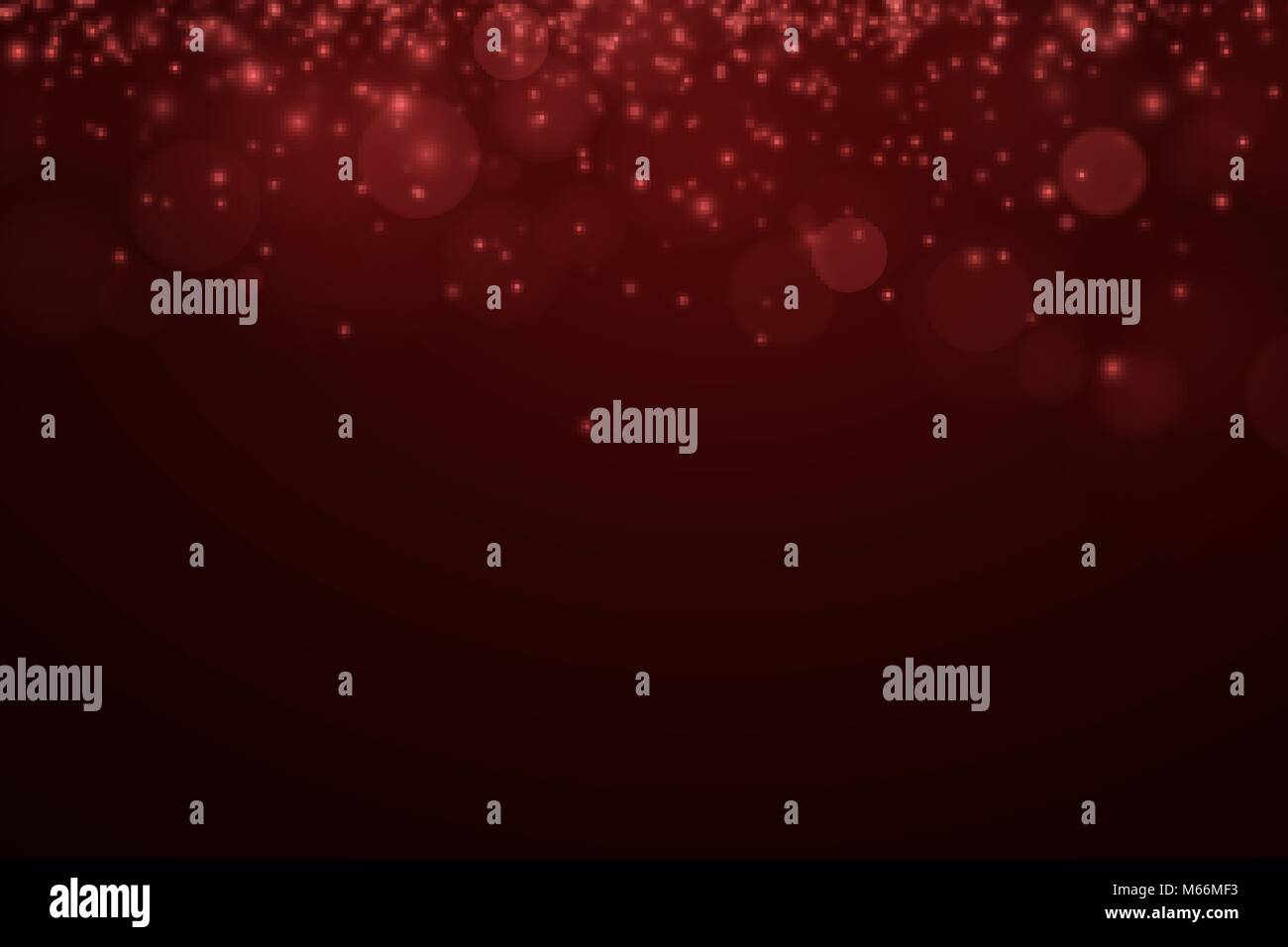 Romantic dark red background. Red shine. Glare bokeh. Glowing particles ...