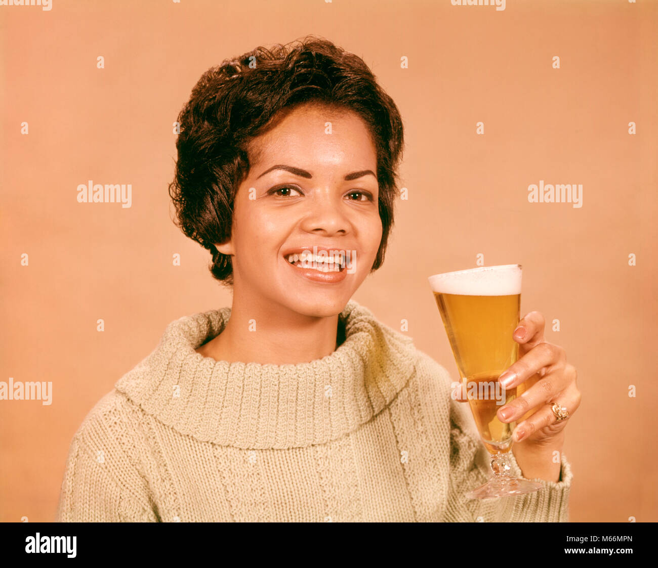 Retro woman drinking alcohol hi-res stock photography and images - Alamy