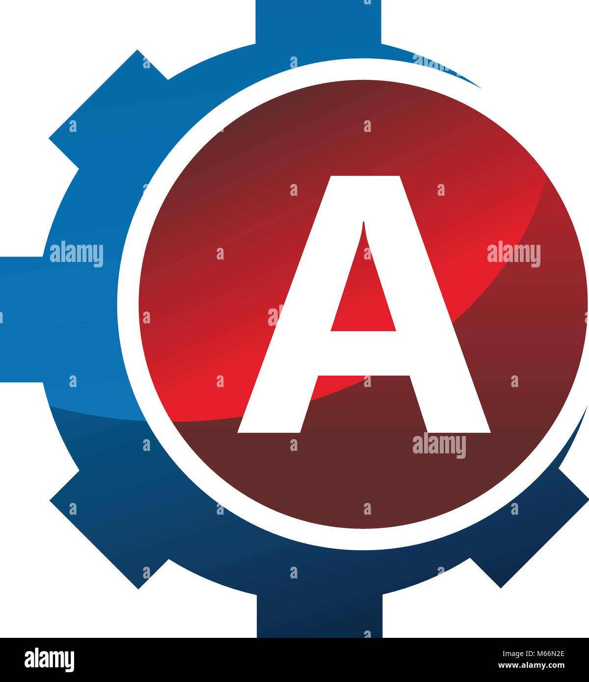 Gear icon Letter A Stock Vector Image & Art - Alamy
