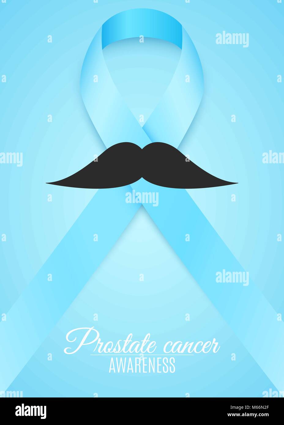 Prostate cancer ribbon awareness. Fighting cancer. Light blue ribbon ...