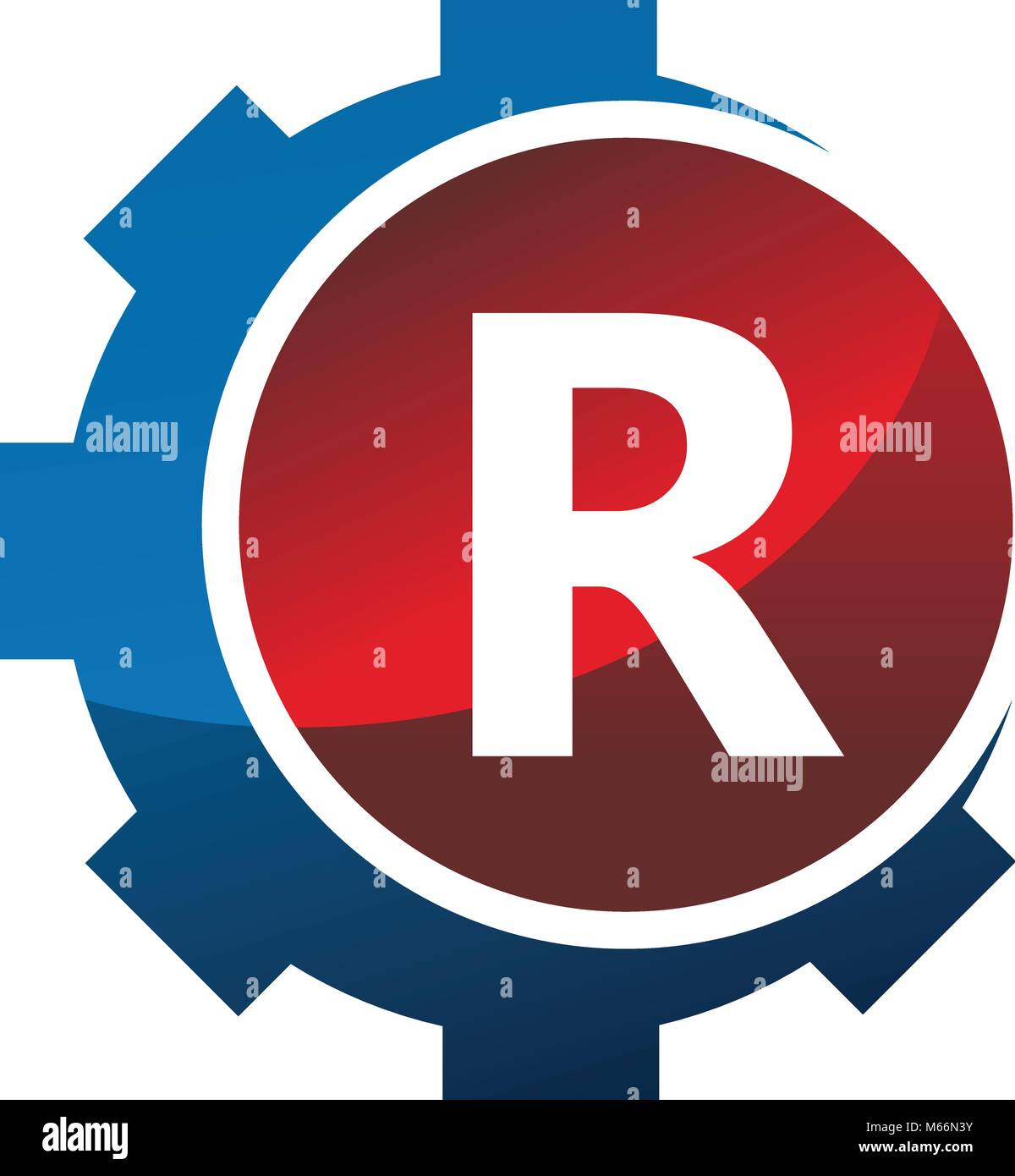 R gear logo hi-res stock photography and images - Alamy