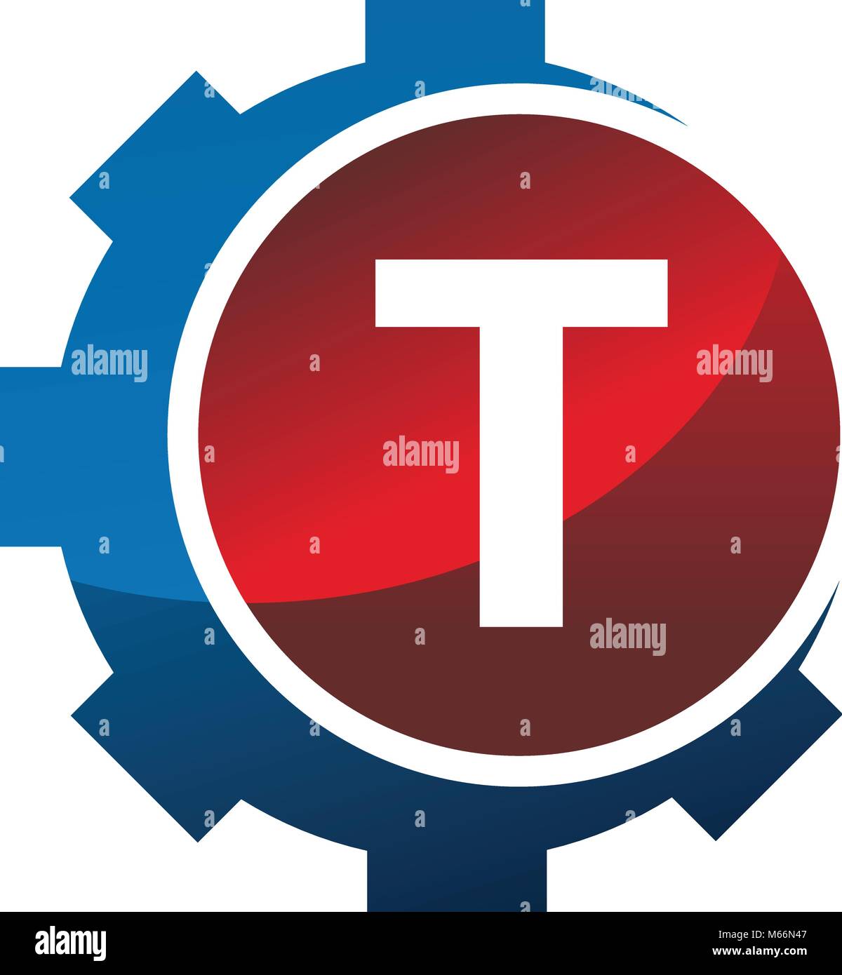 Gear logo letter t hi-res stock photography and images - Alamy