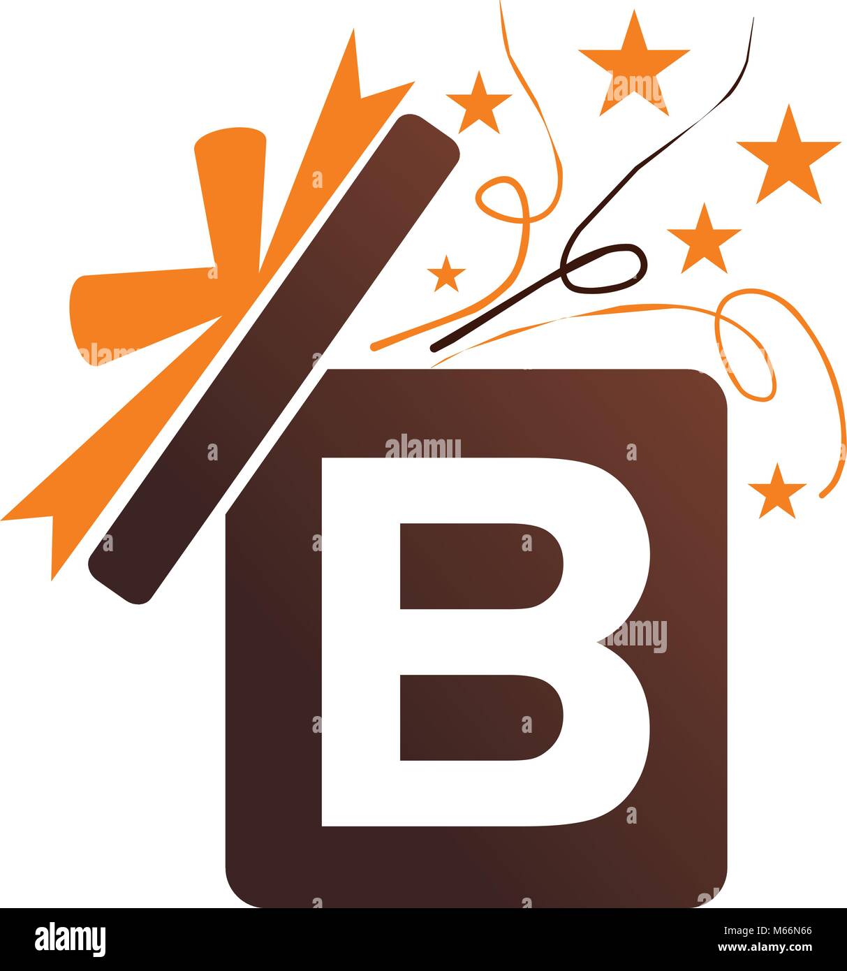 Gift Box Ribbon Letter B Stock Vector Image & Art - Alamy