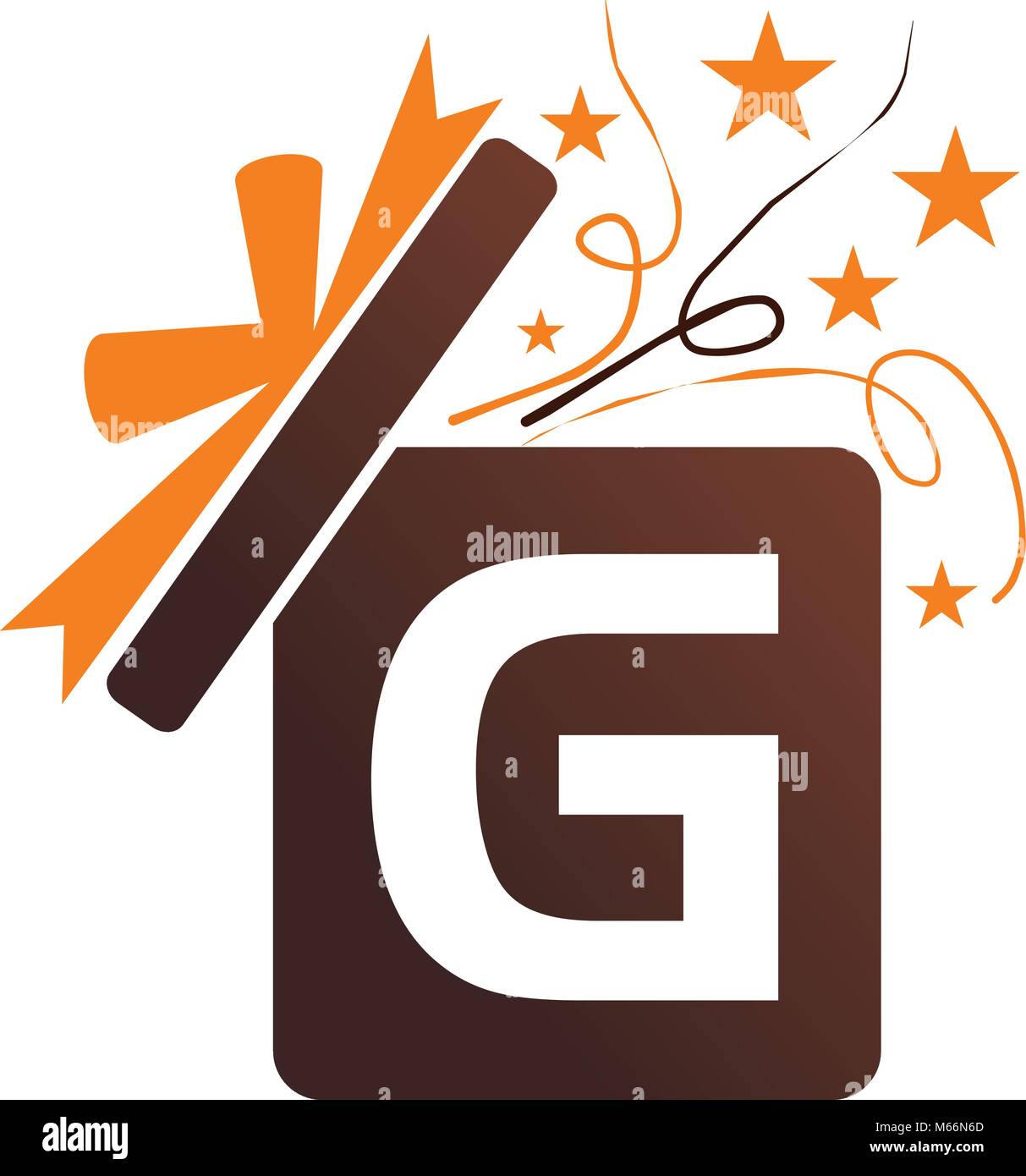 Gift Box Ribbon Letter G Stock Vector Image & Art - Alamy