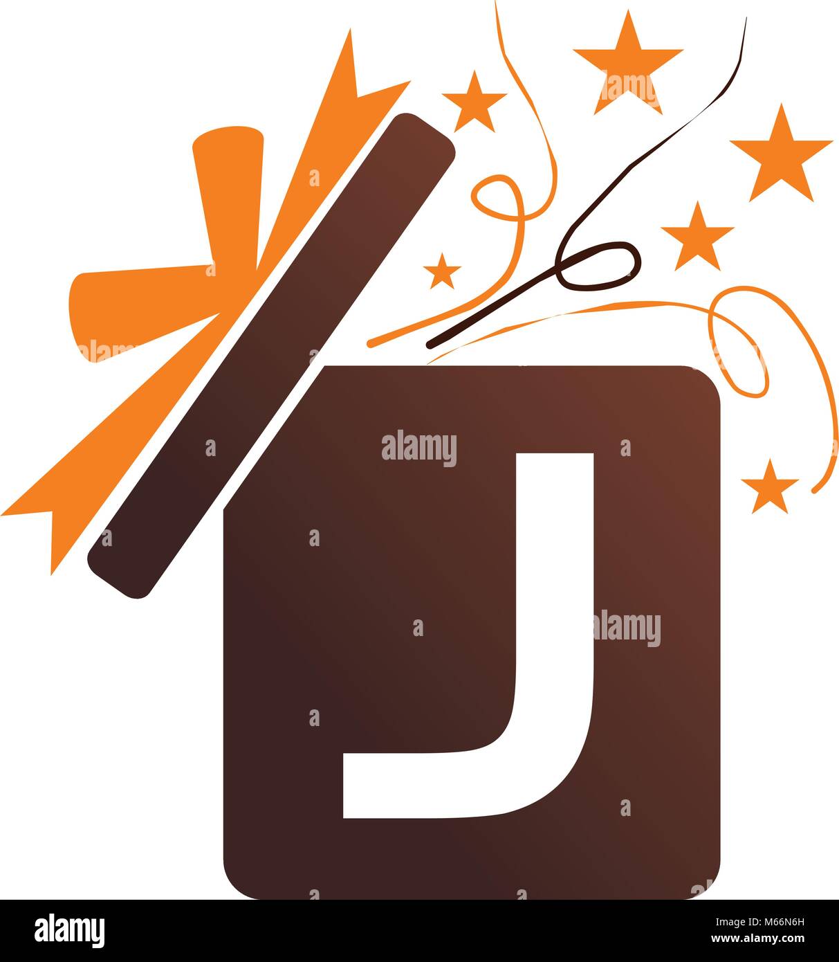 Gift Box Ribbon Letter J Stock Vector Image & Art - Alamy