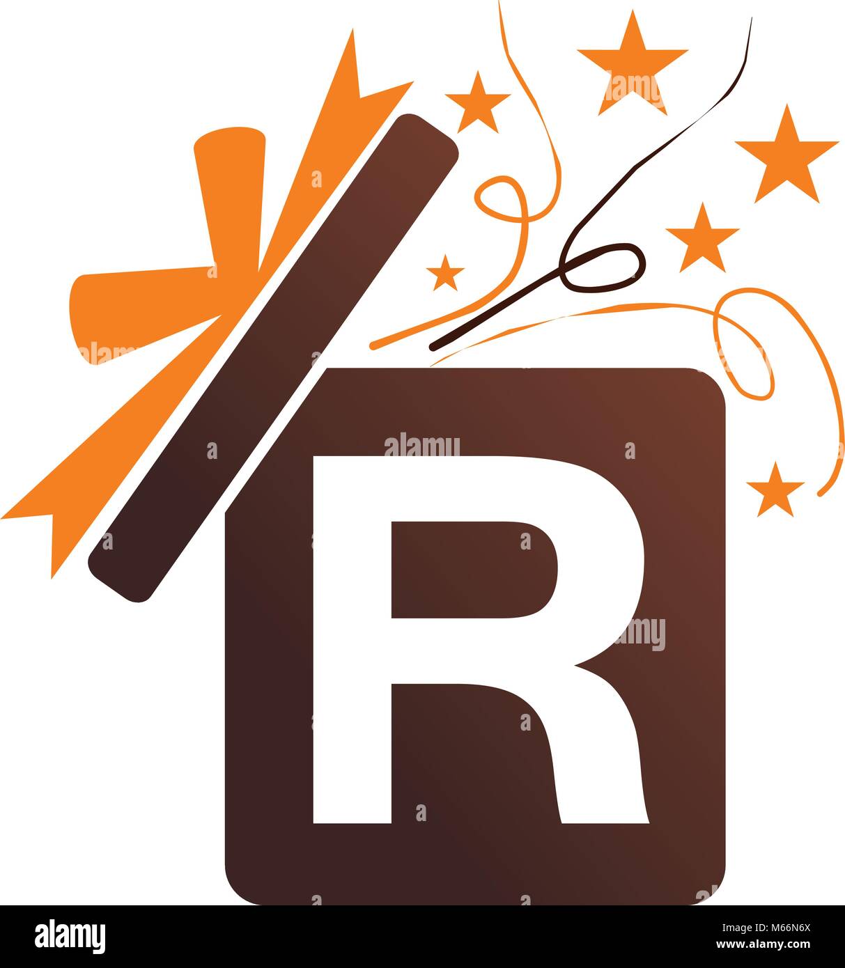 Gift Box Ribbon Letter R Stock Vector Image & Art - Alamy