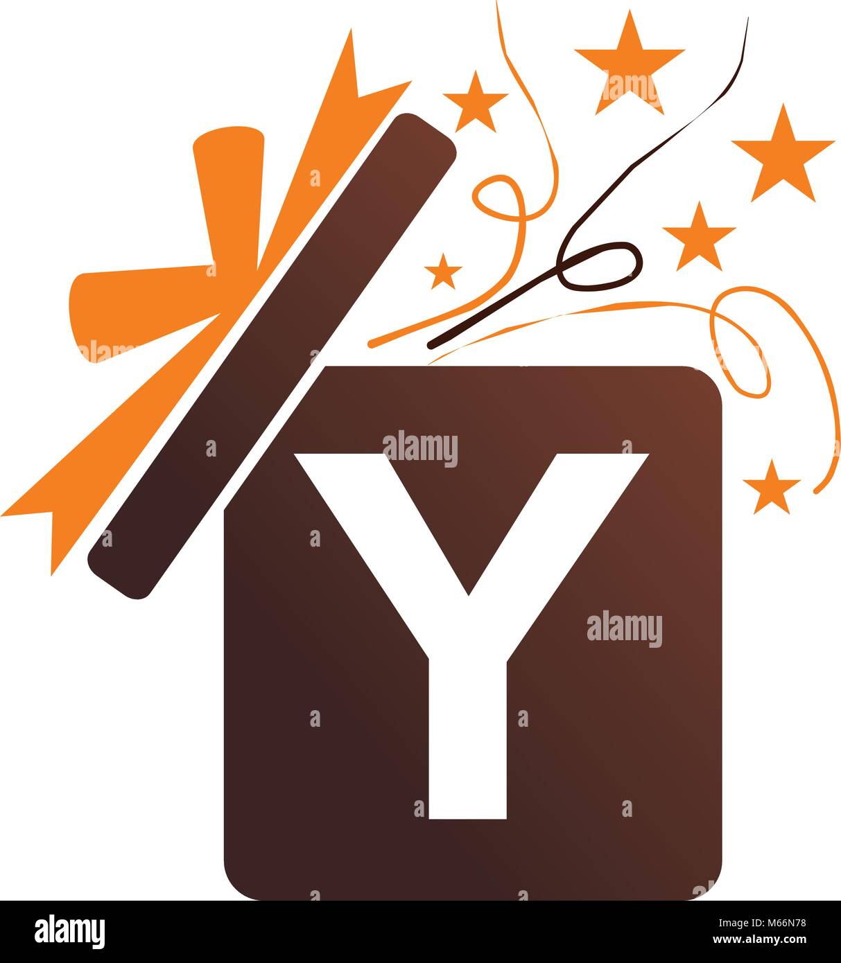 Gift Box Ribbon Letter Y Stock Vector Image & Art - Alamy