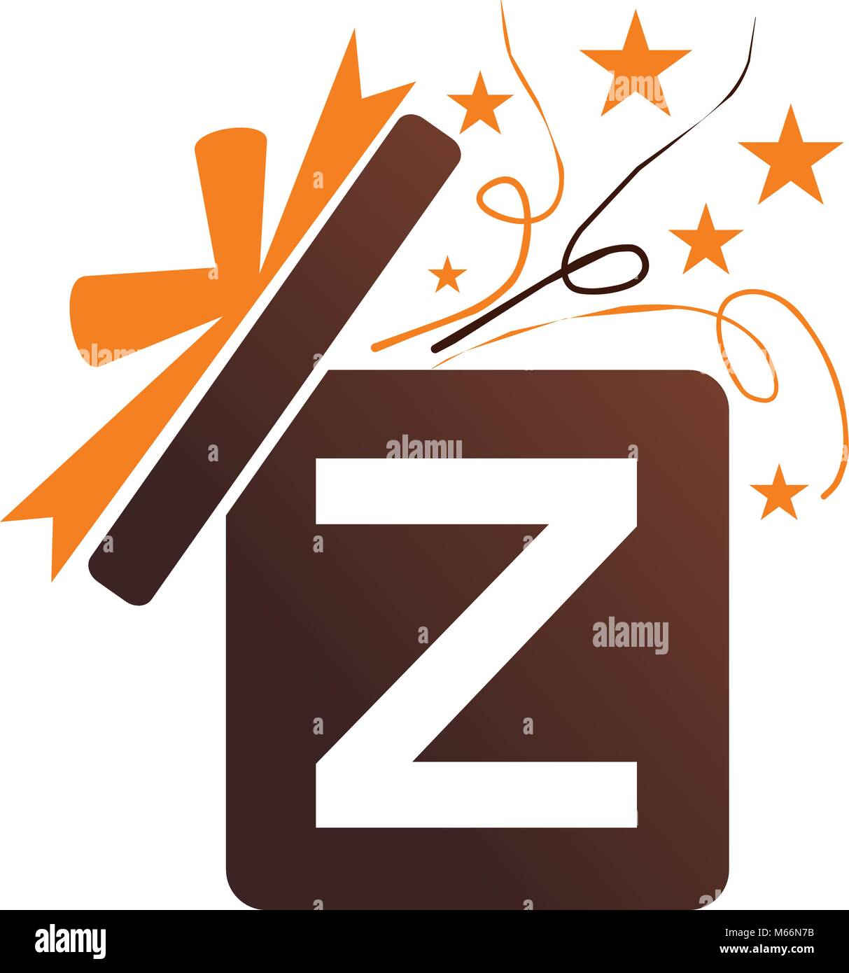 Gift Box Ribbon Letter Z Stock Vector Image & Art - Alamy