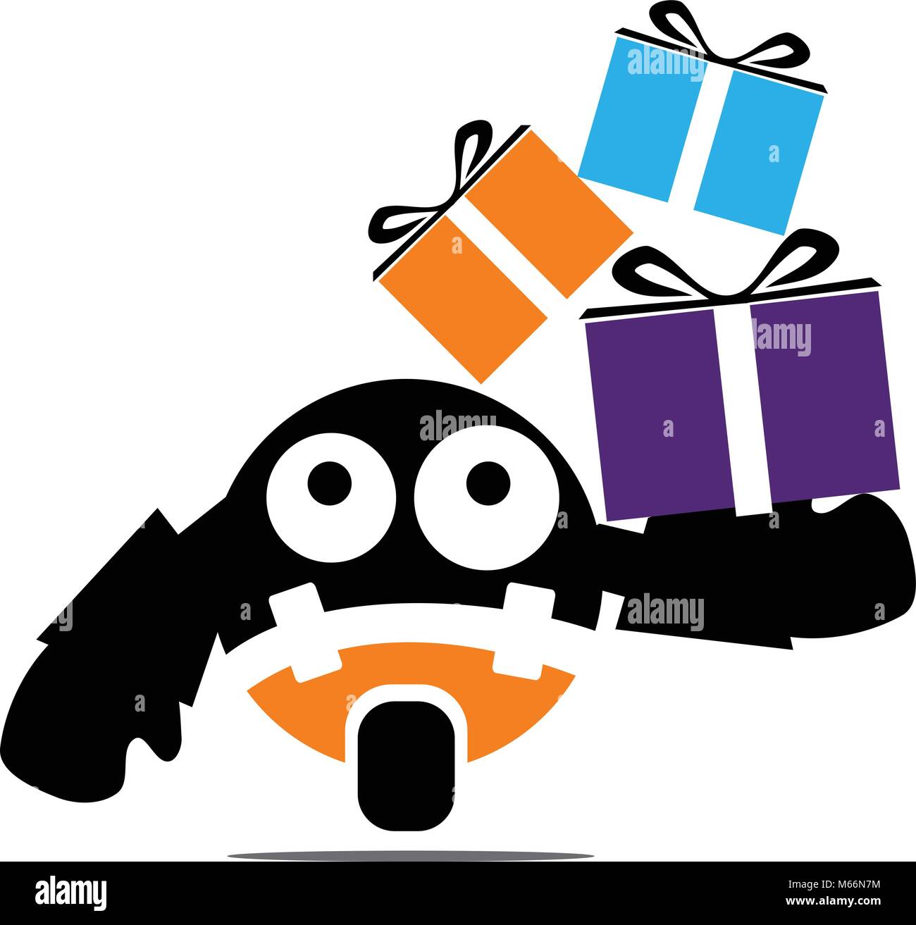 Robot and Gift Stock Vector Image & Art - Alamy
