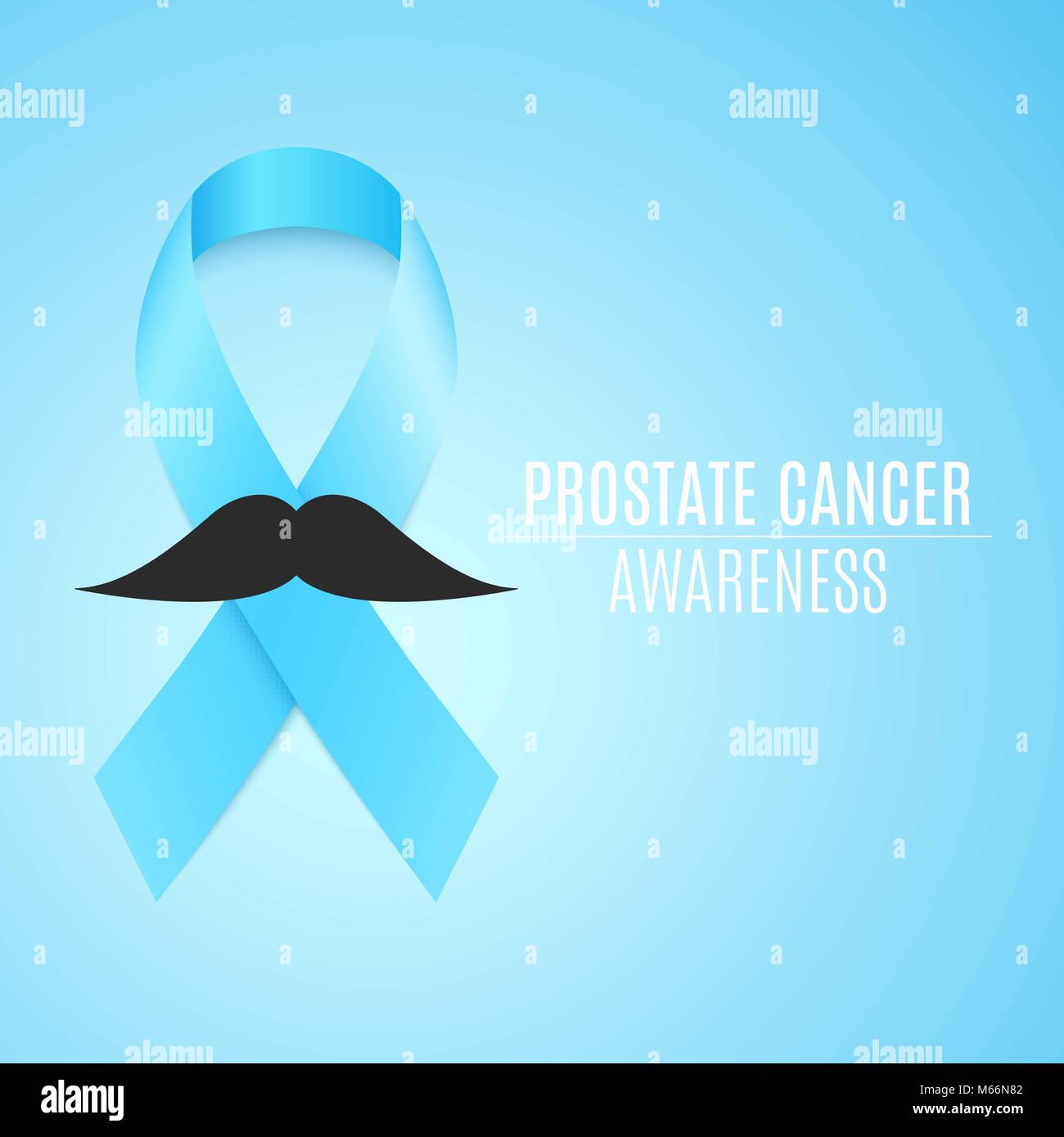 Prostate cancer ribbon awareness. Fighting cancer. Blue ribbon with a ...