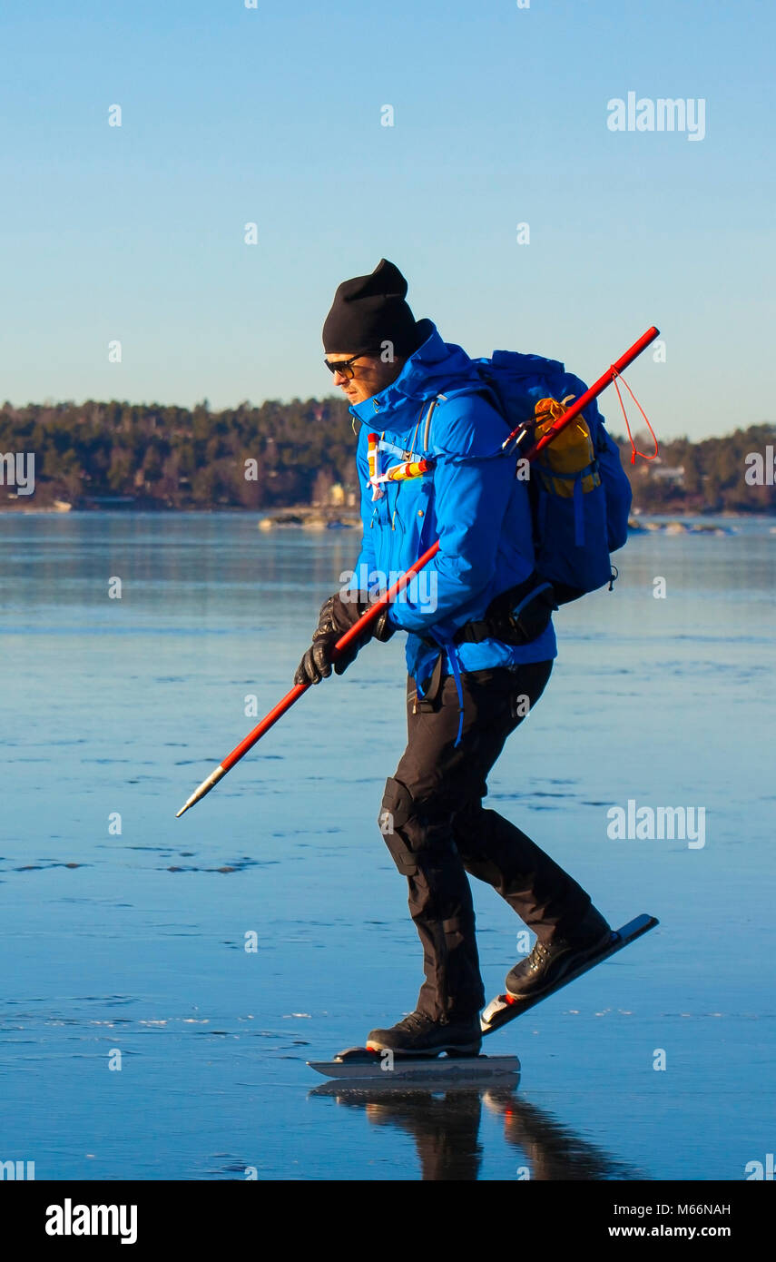 Man skating in sweden Stock Photo - Alamy