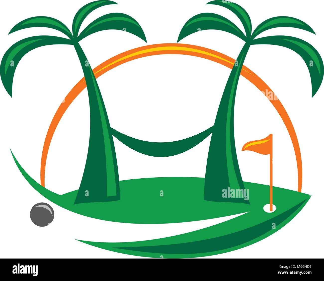 Golf palm tree Stock Vector Images - Alamy