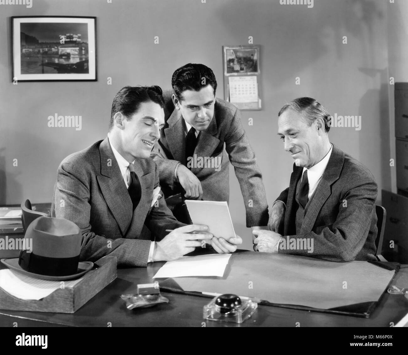 Two people meeting discussing Black and White Stock Photos & Images - Alamy