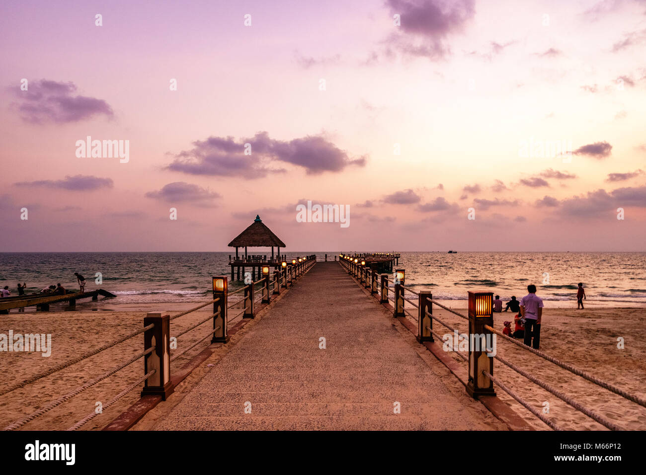 Sunset at Independence beach, Sihanoukville, Cambodia Stock Photo - Alamy