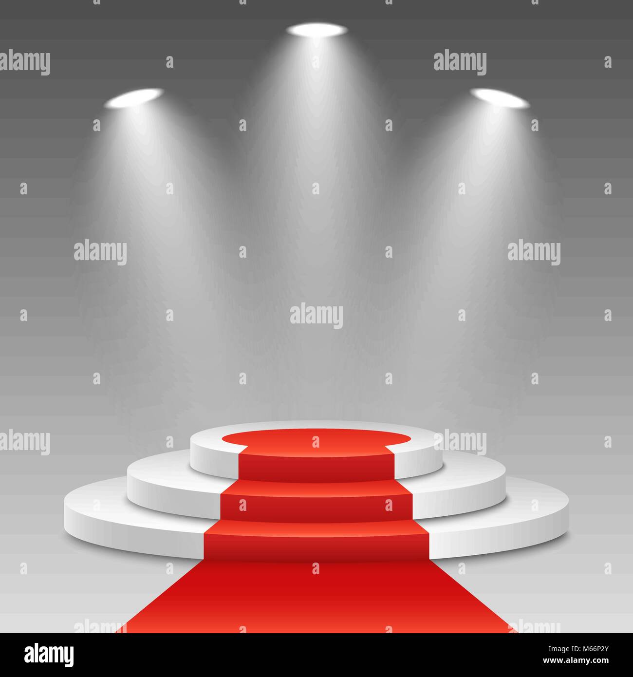 White podium with a red carpet on a transparent background. The winner ...