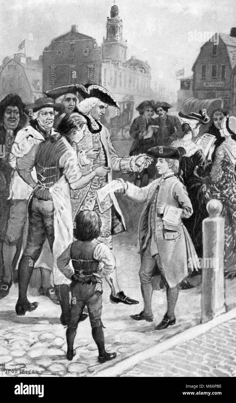 Colonial usa newspaper Black and White Stock Photos & Images - Alamy