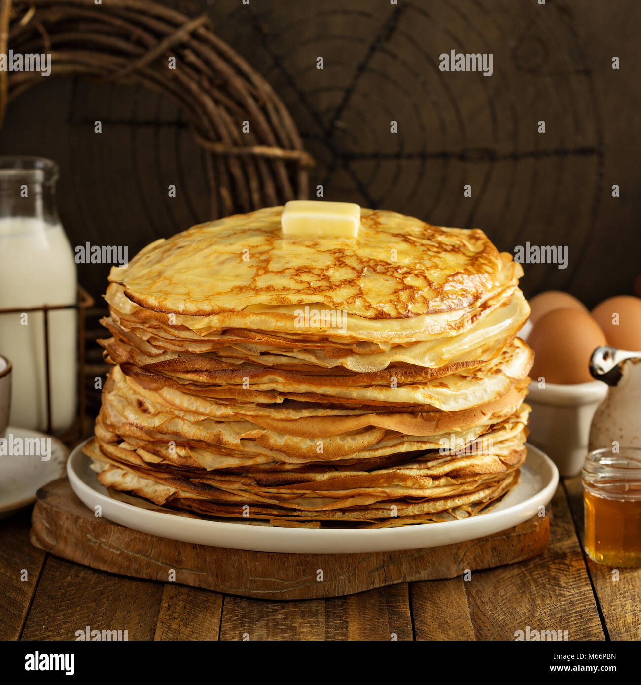 Stack of crepes hi-res stock photography and images - Alamy