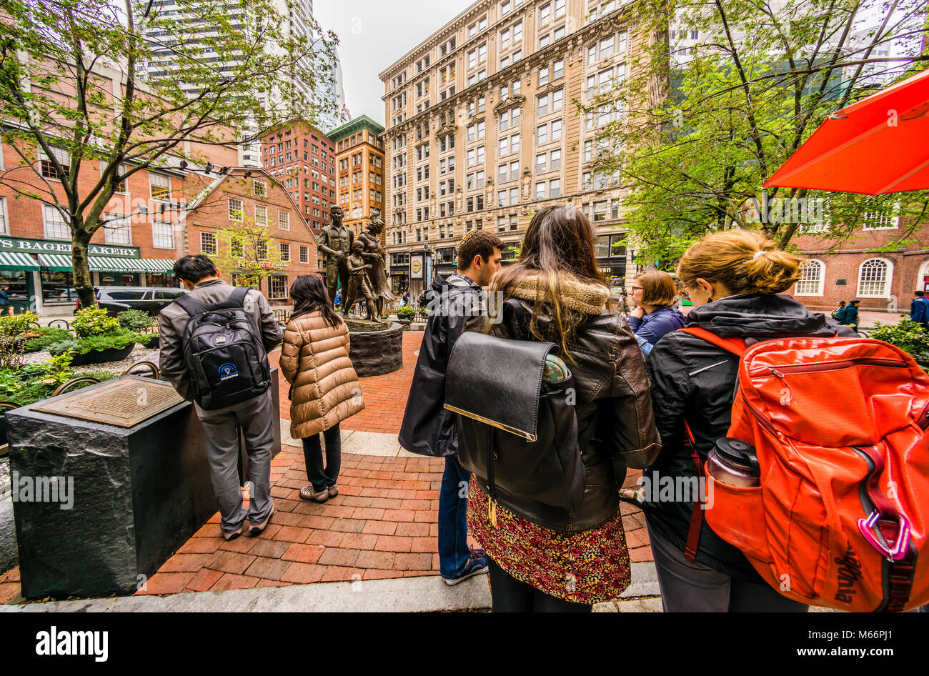 Boston Irish Famine Memorial Boston, Massachusetts, USA Stock Photo - Alamy