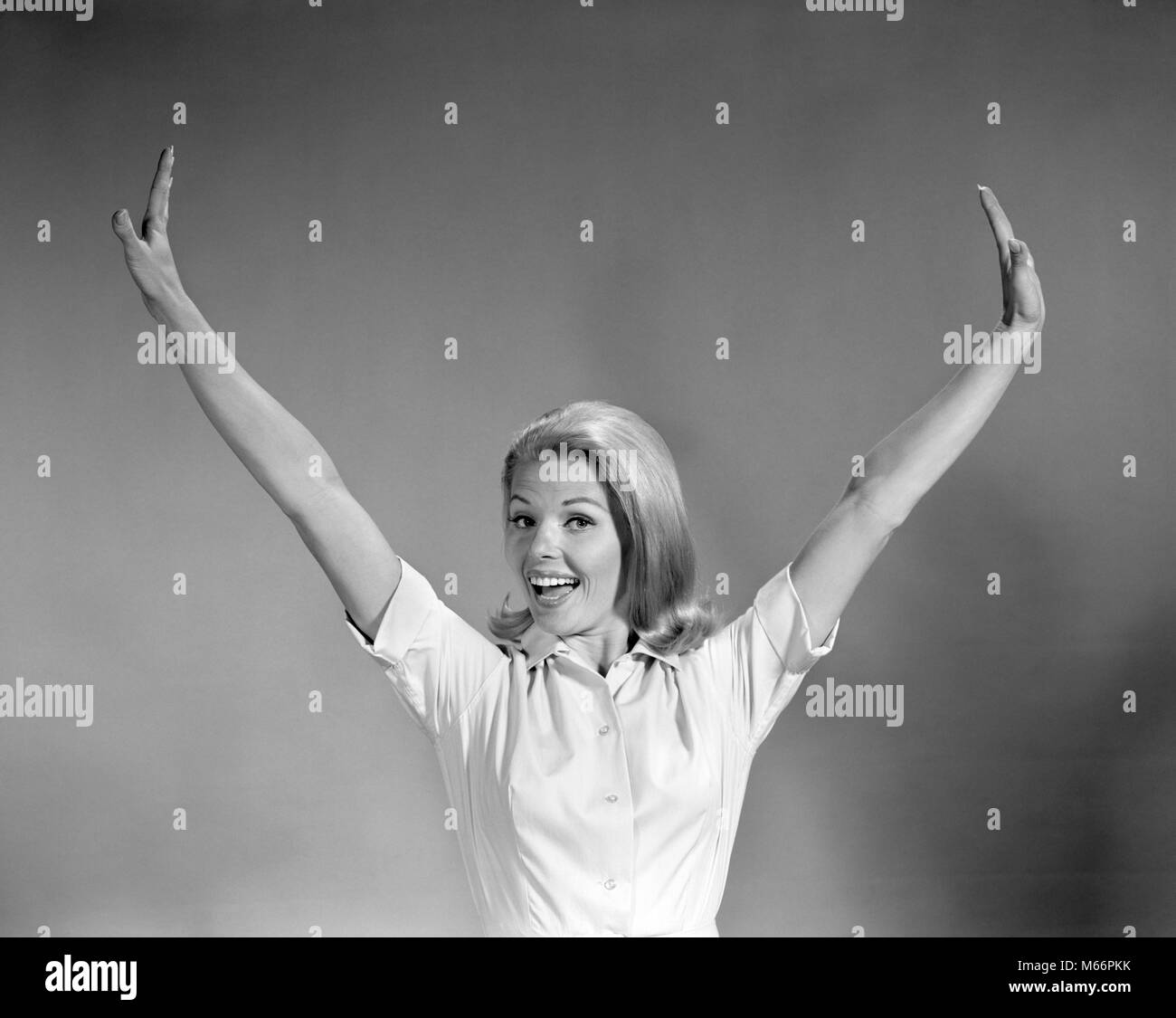 Half length portrait happy Black and White Stock Photos & Images - Alamy