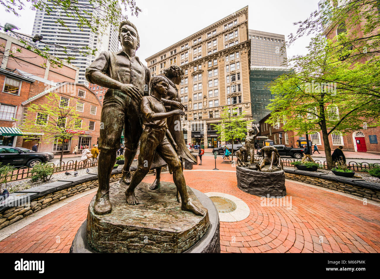 Boston Irish Famine Memorial Boston, Massachusetts, USA Stock Photo - Alamy