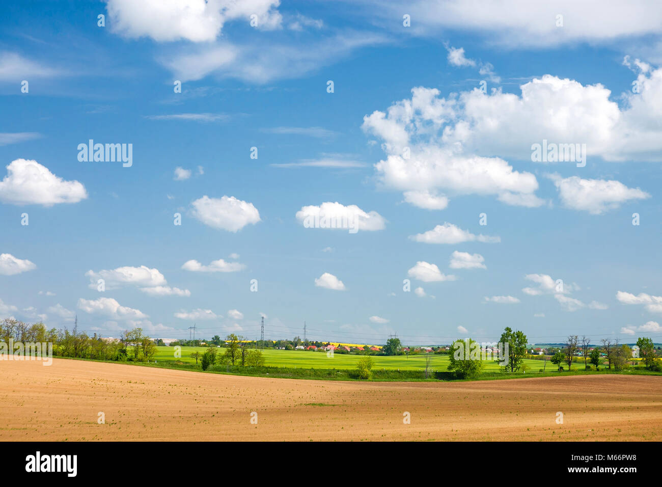 Rural landscape Hungary in beginning of spring Stock Photo - Alamy