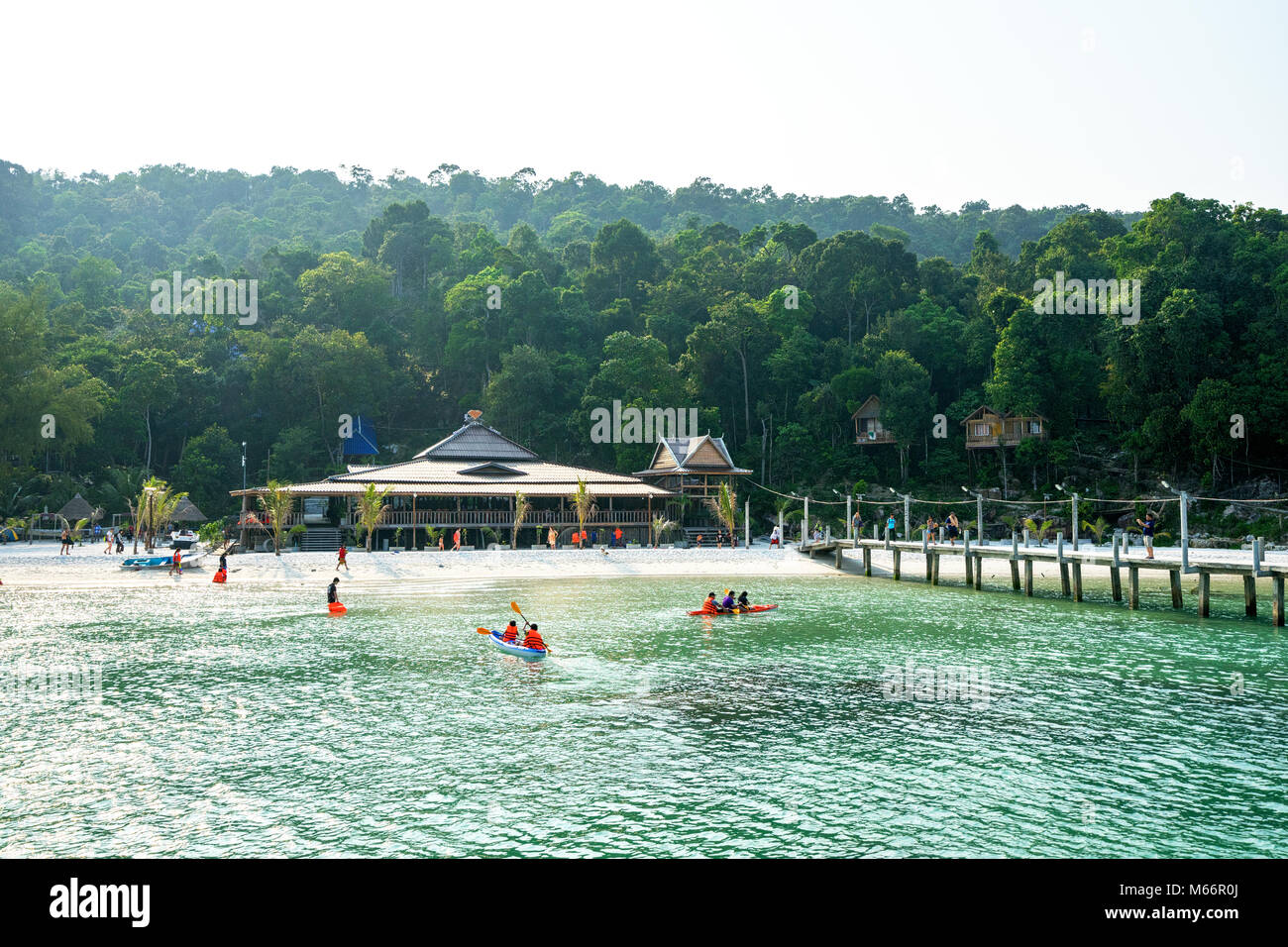 Beautiful beach on Koh Rong Samloem island, Sihanoukville, Cambodia ...