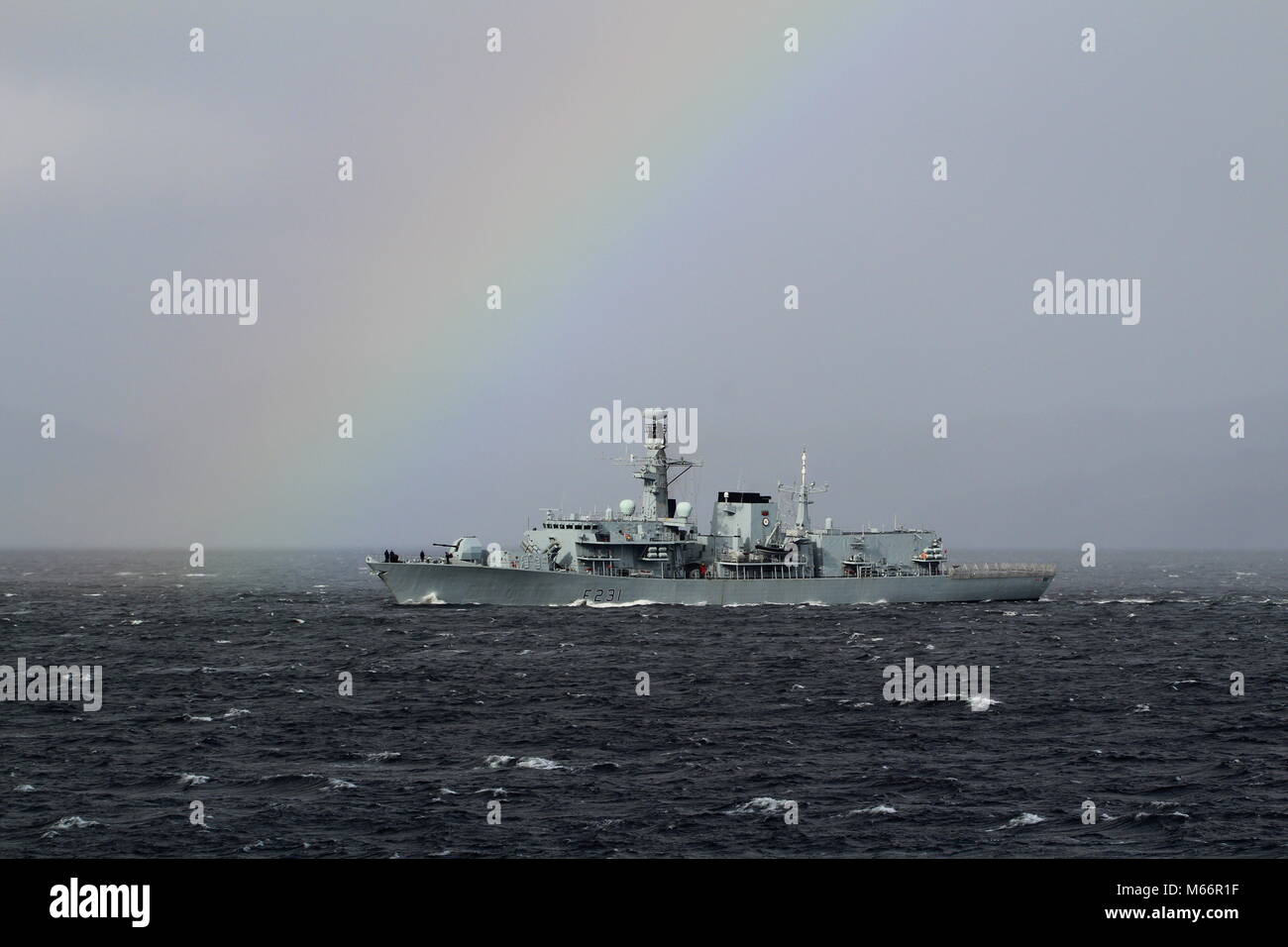HMS Argyll (F231), a Duke-class (Type 23) frigate operated by the Royal ...