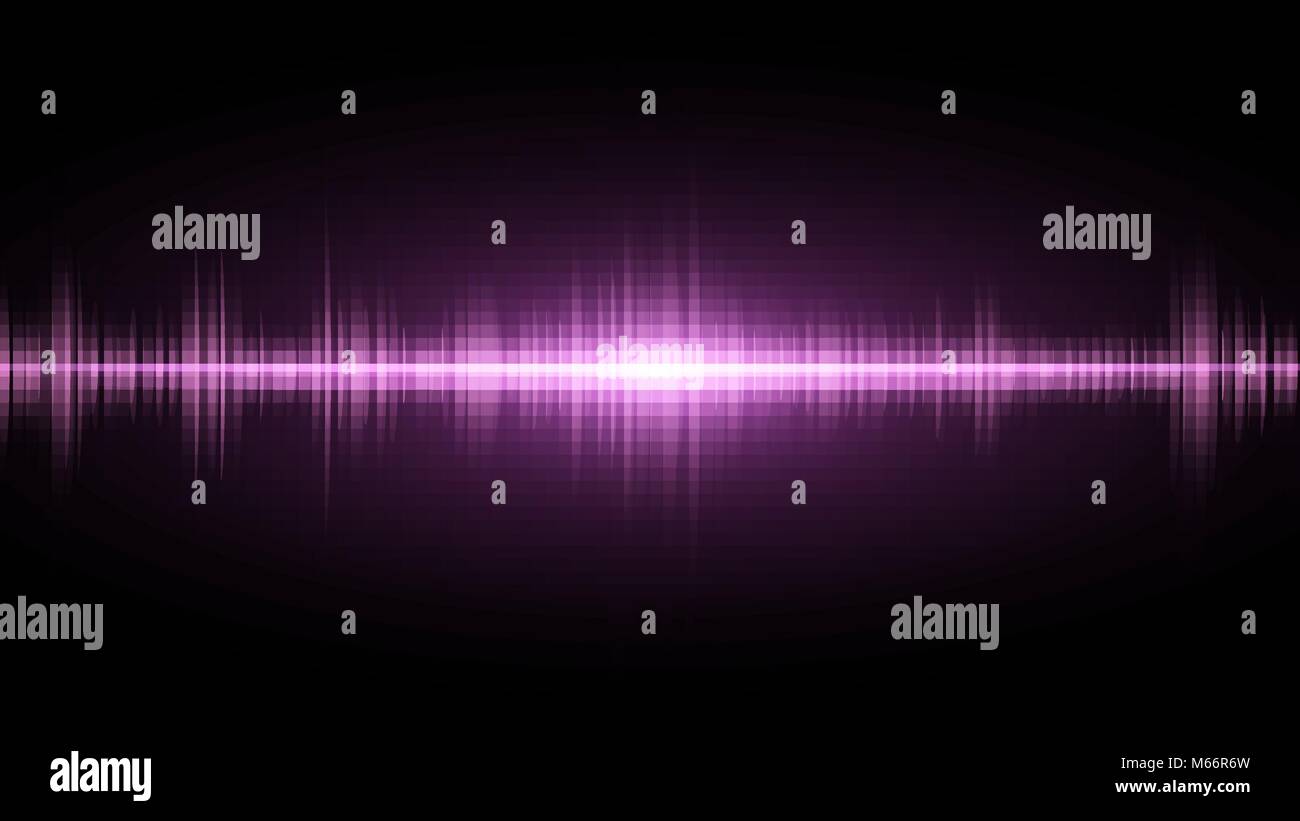 Sound waves of light purple on a dark background. Background for the ...