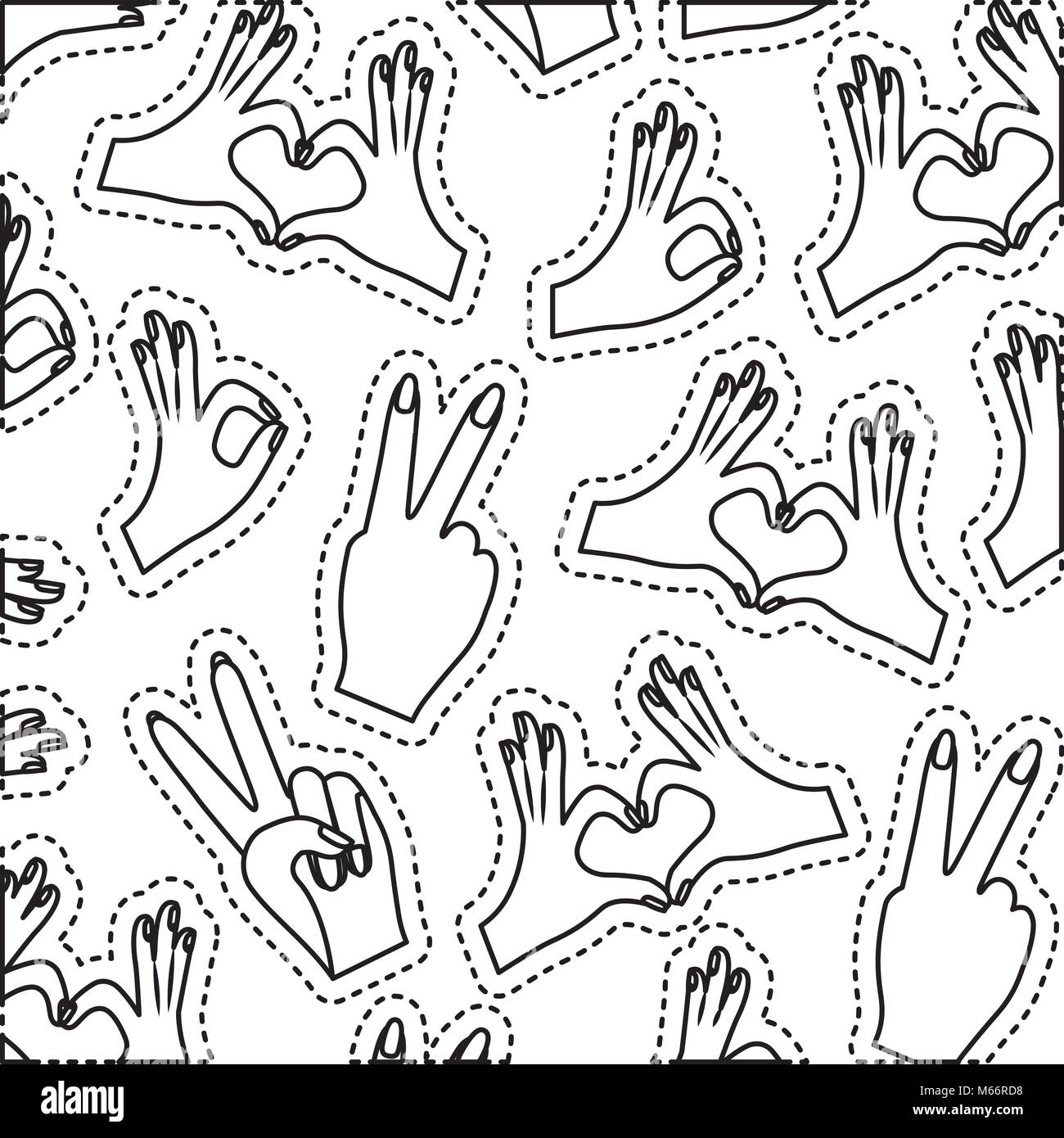 Human hands forming heart shape Stock Vector Images - Alamy