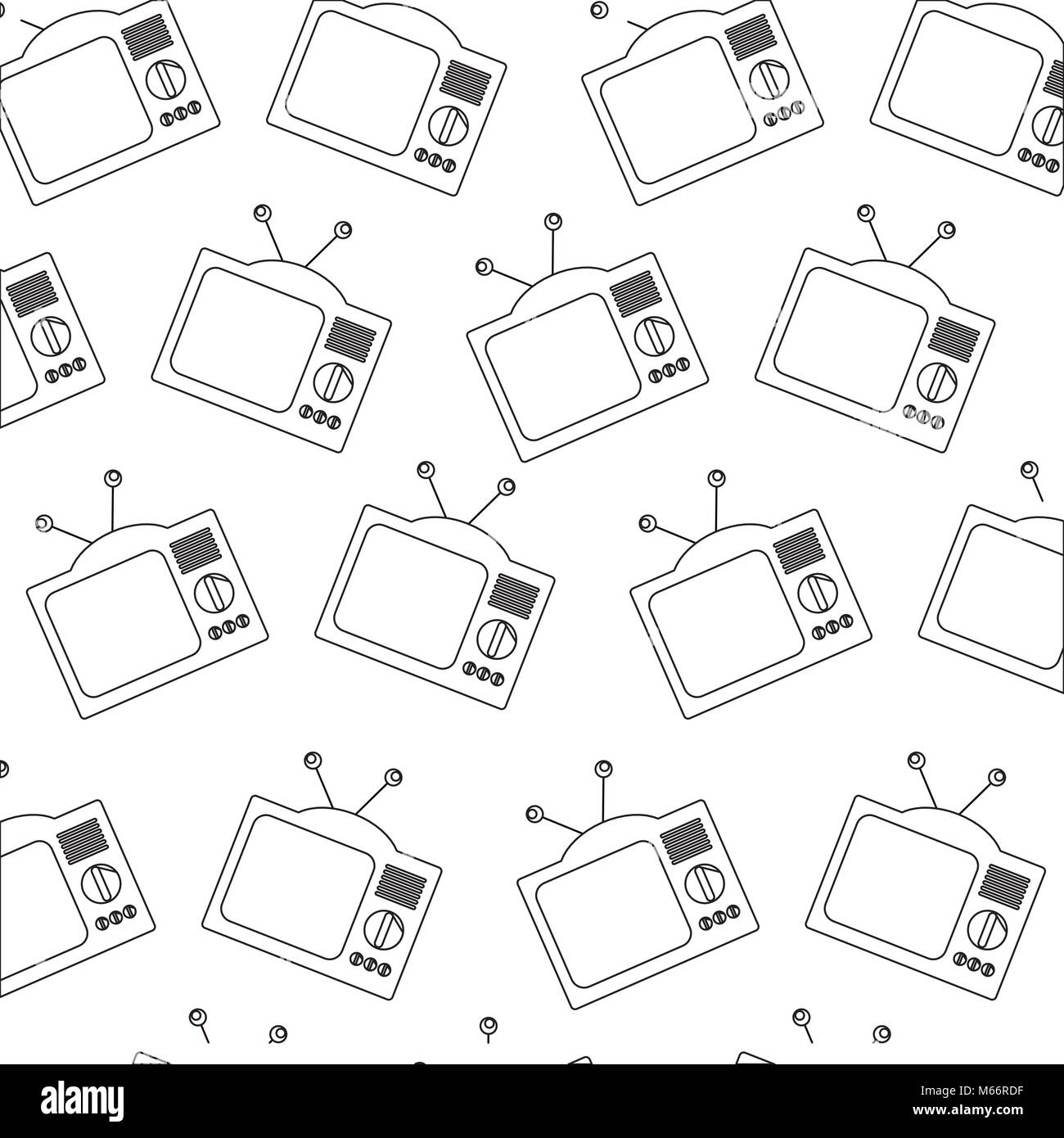 Retro tv pattern hi-res stock photography and images - Alamy