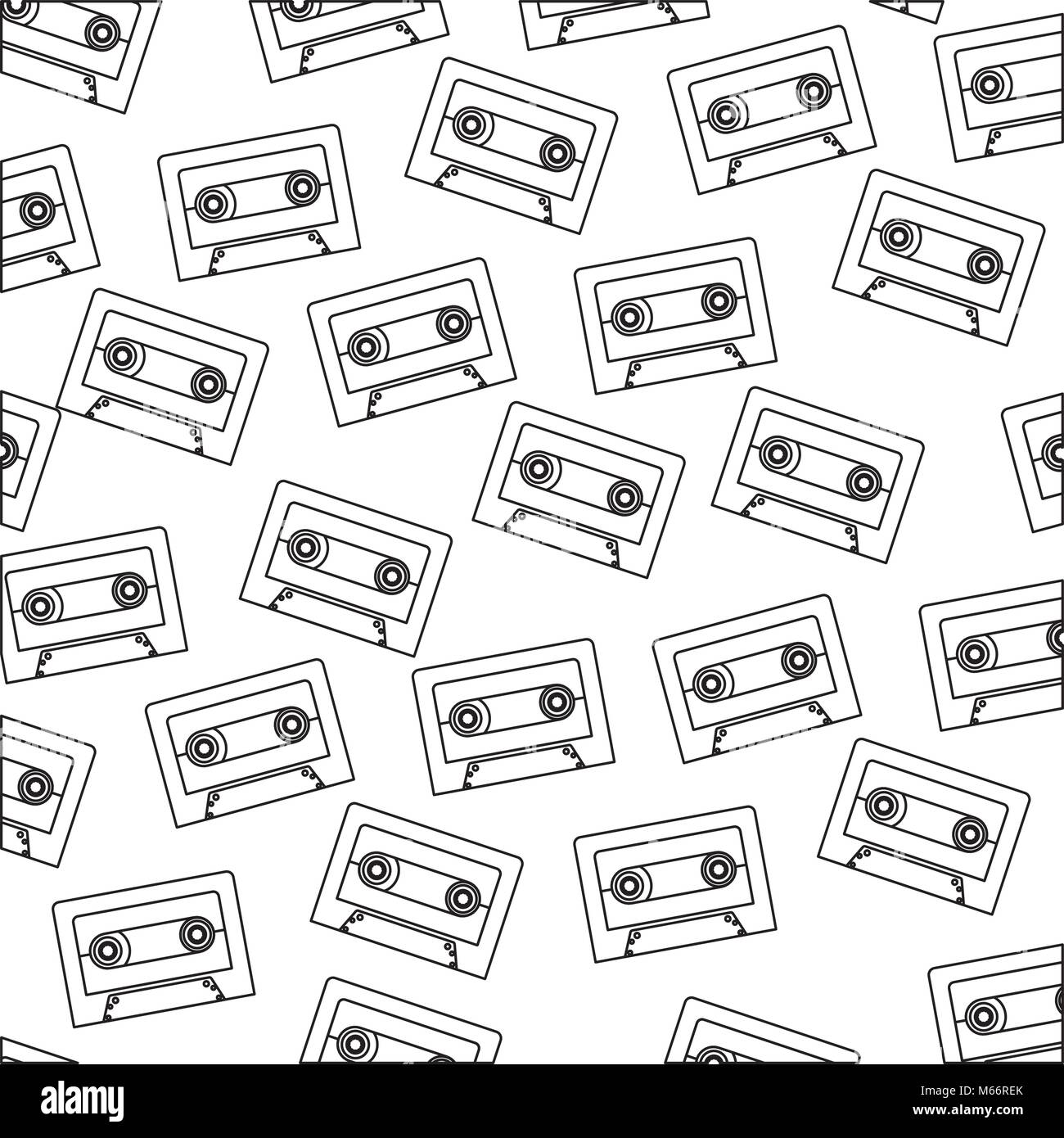 retro cassette pattern background Stock Vector Image & Art - Alamy