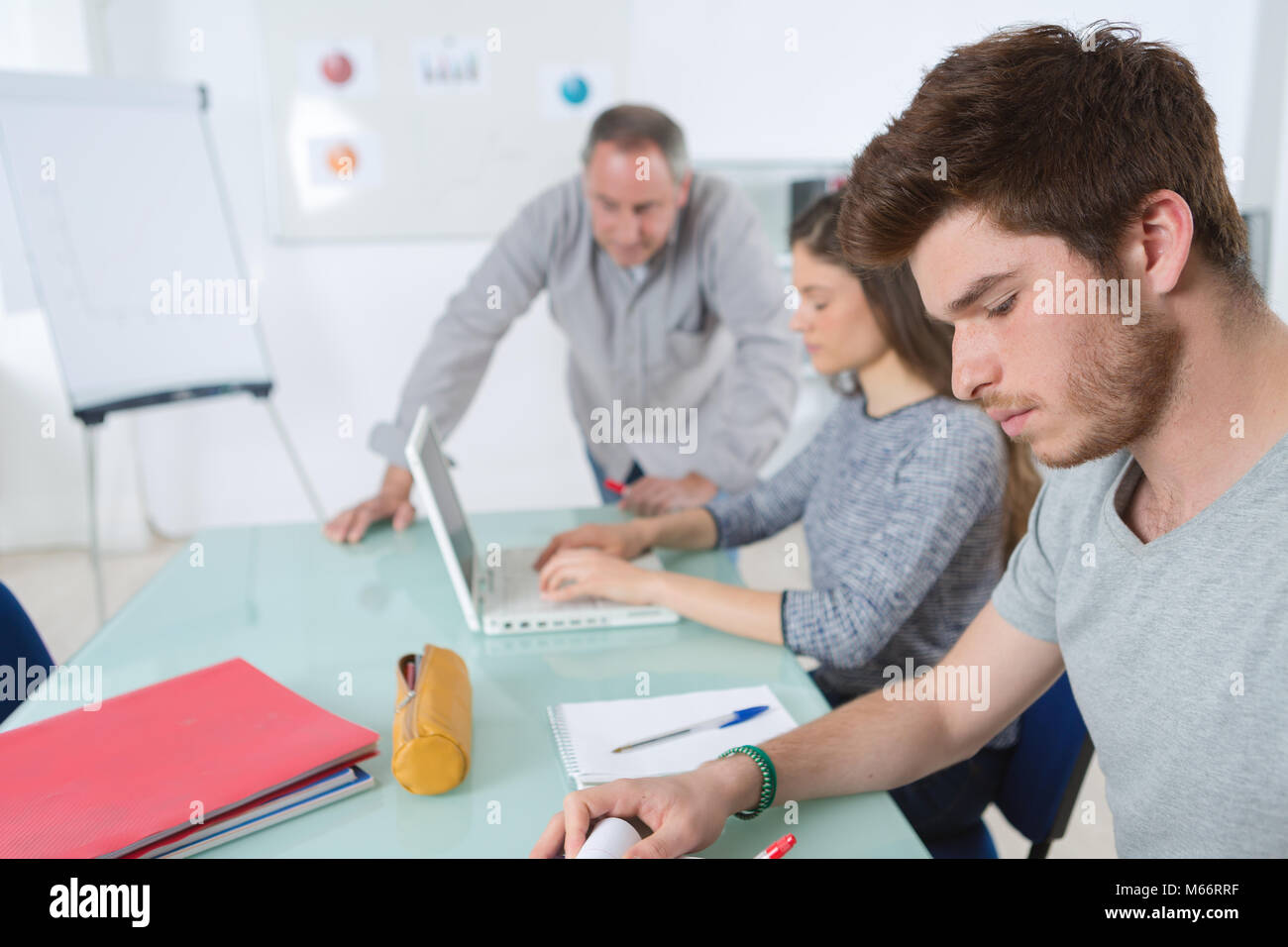 university students attending lecture on campus Stock Photo - Alamy
