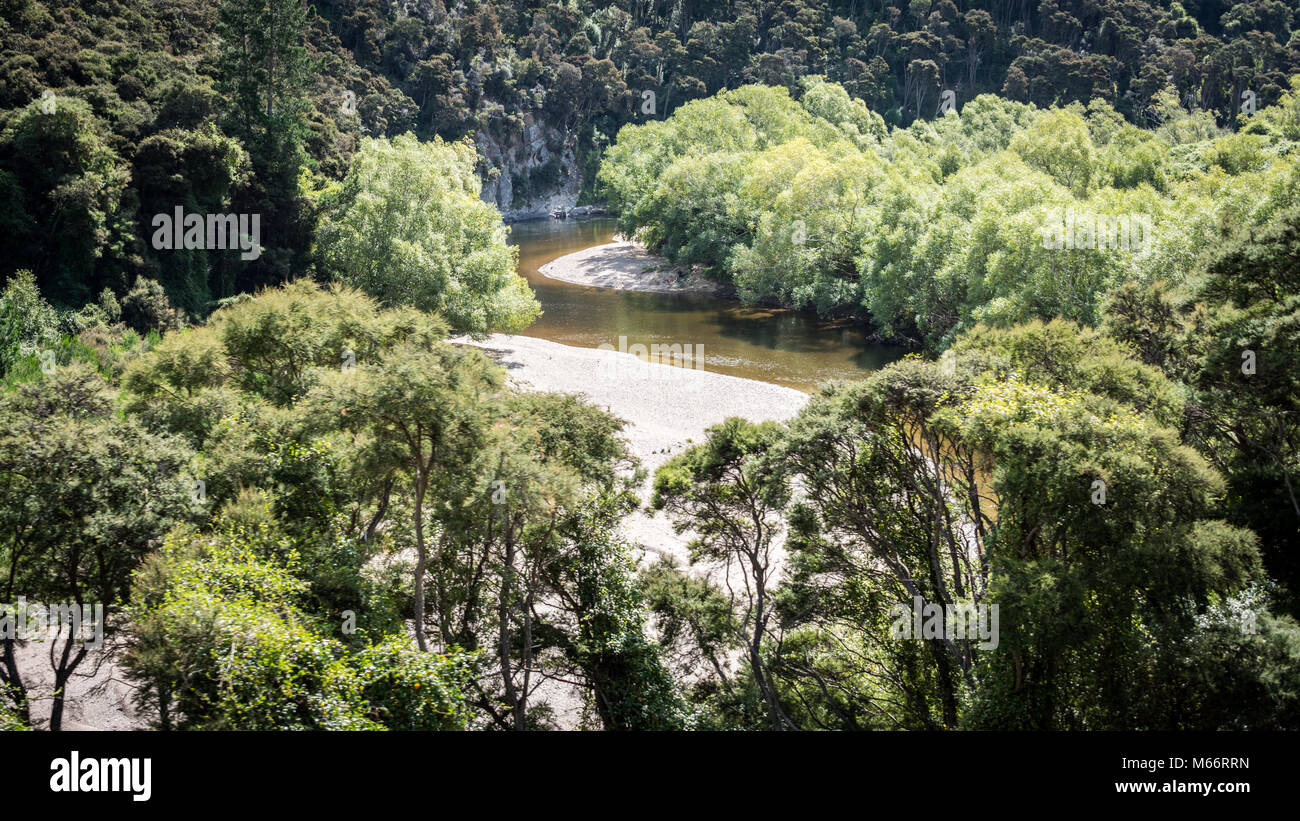 Taieri Gorge and River, Dunedin, South Island, New Zealand Stock Photo ...