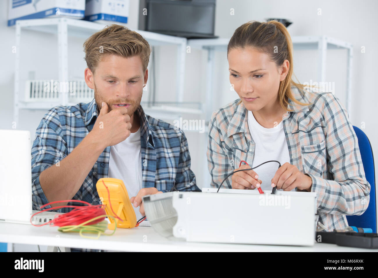 engineering students working in the lab Stock Photo - Alamy