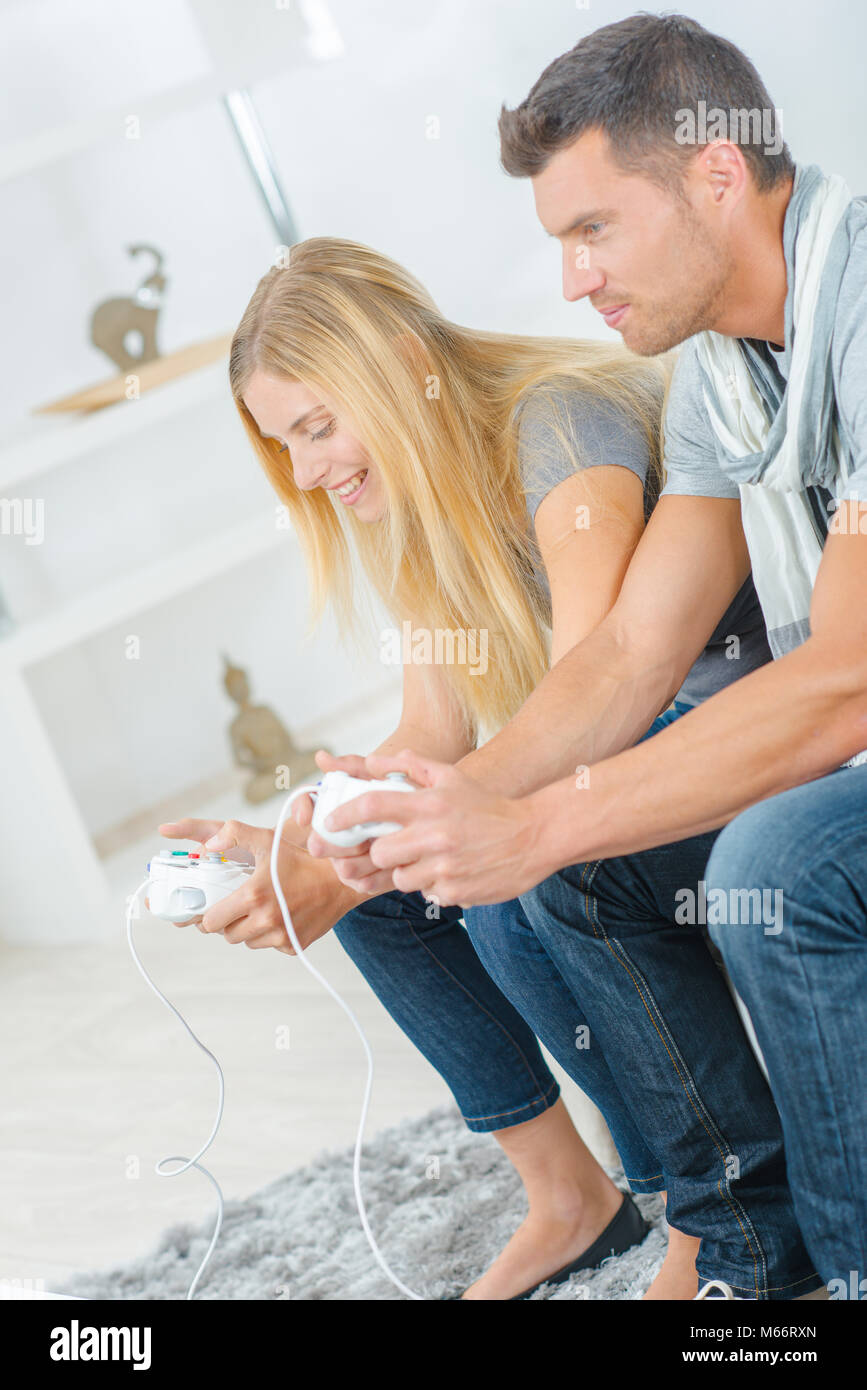 Flirty man and woman hi-res stock photography and images - Alamy