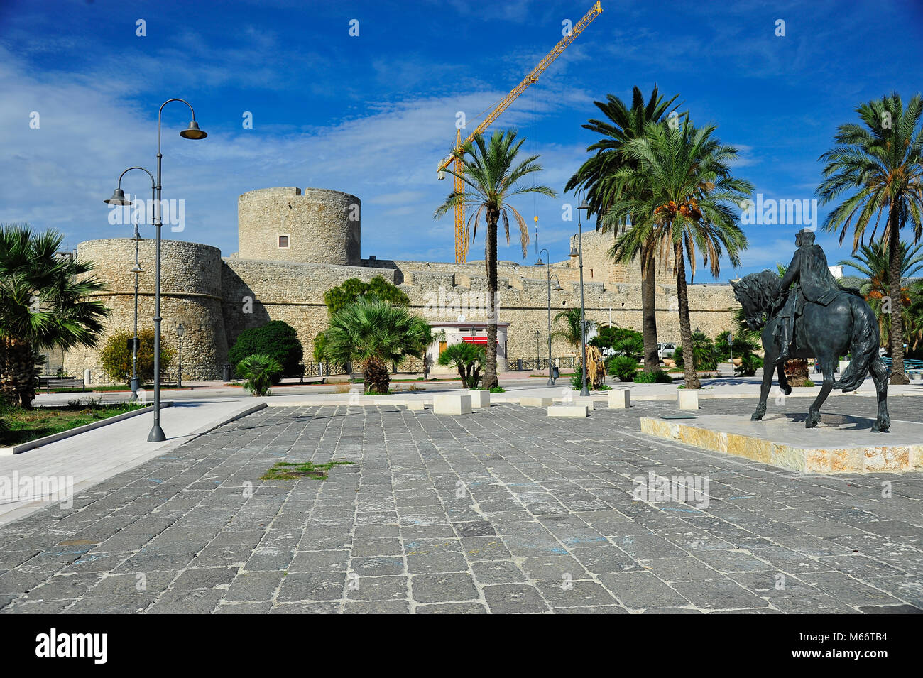 Manfredonia Castle, National Archaeological Museum, Apulia, Italy Stock ...