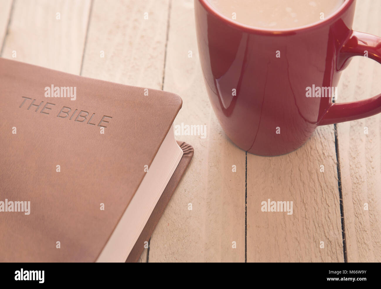 Personal Bible Study with a Cup of Coffee Stock Photo - Alamy