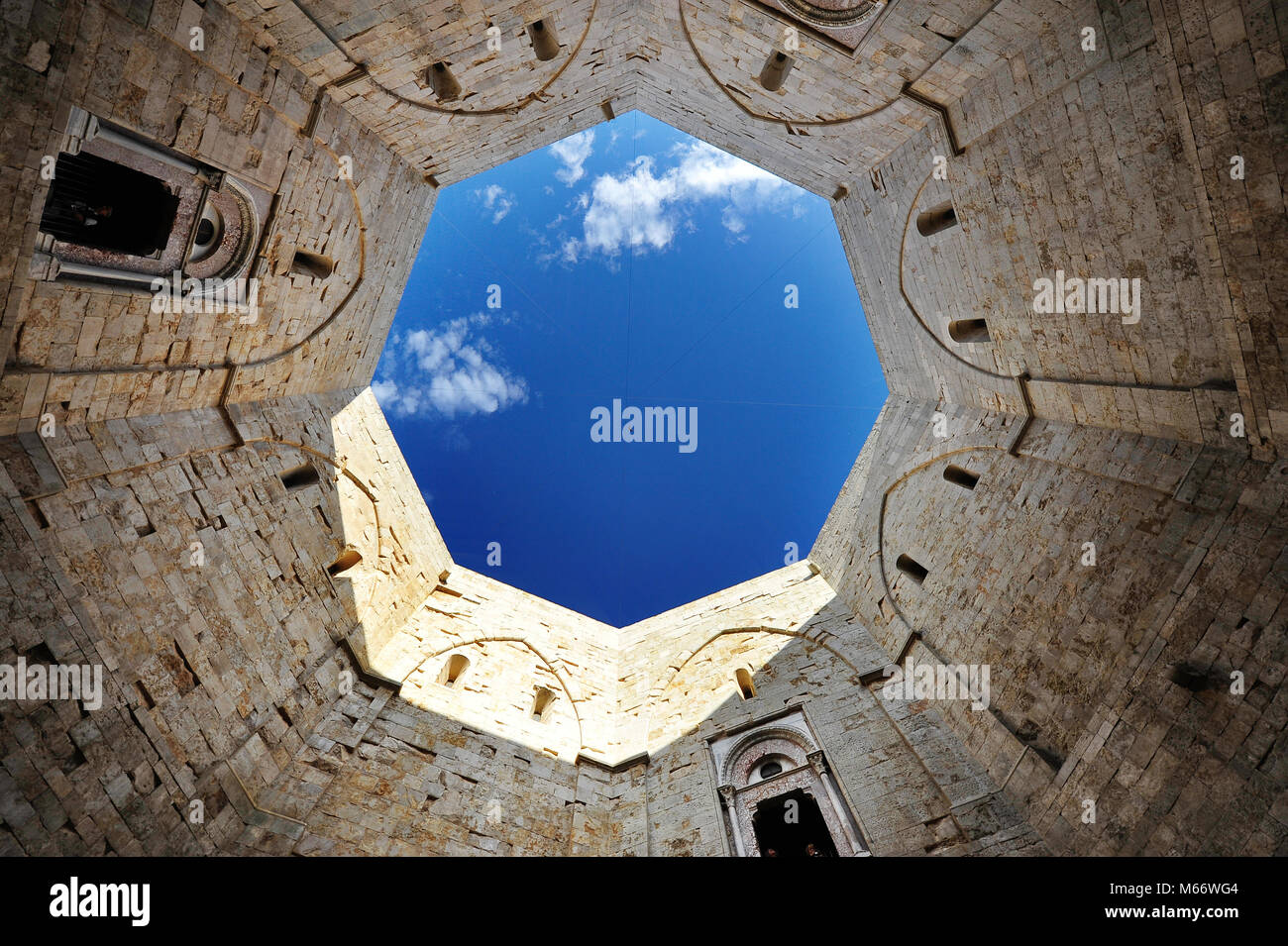 Interior view, Castel del Monte, Andria, Puglia, Italy Stock Photo - Alamy