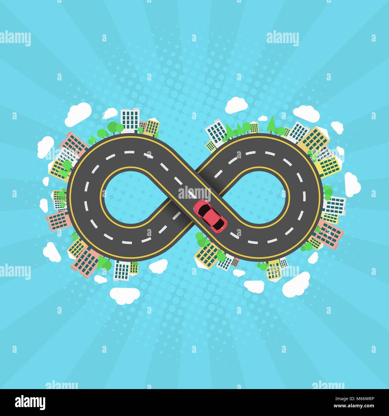 Driving along road Stock Vector Images - Alamy