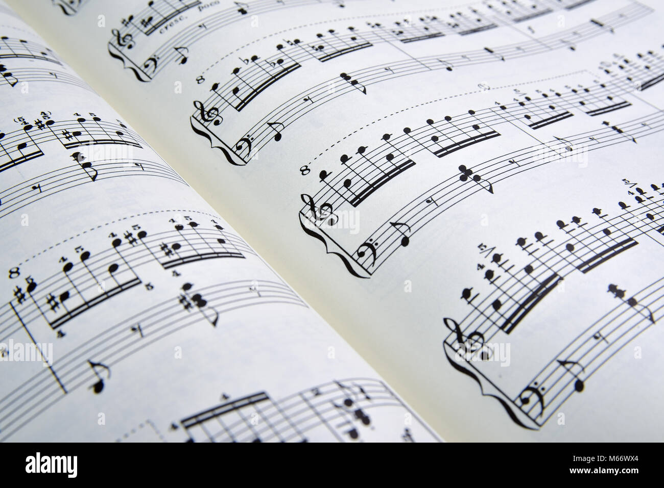 Closeup sheet music. Musical background Stock Photo - Alamy