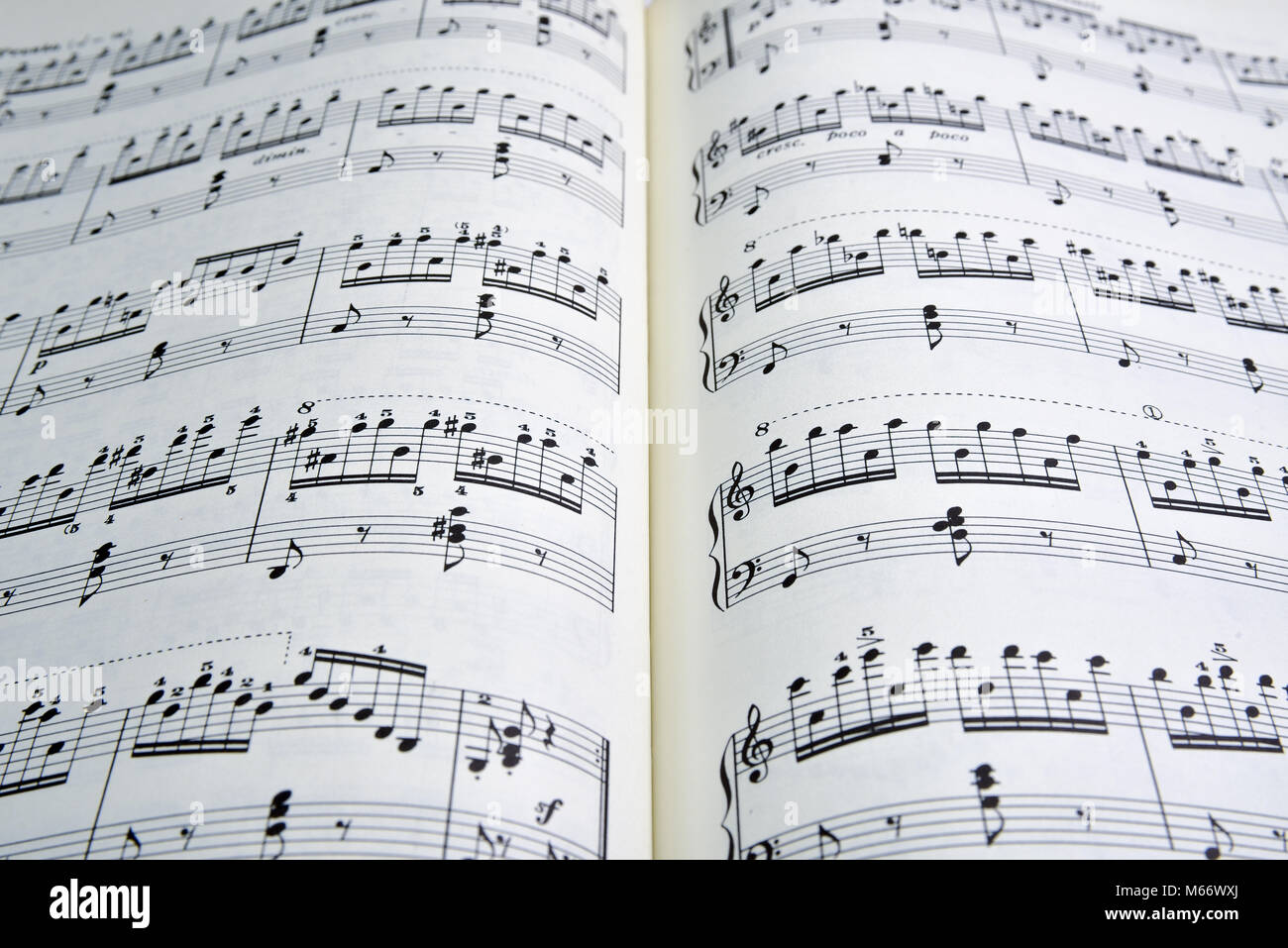 Closeup sheet music. Musical background Stock Photo - Alamy