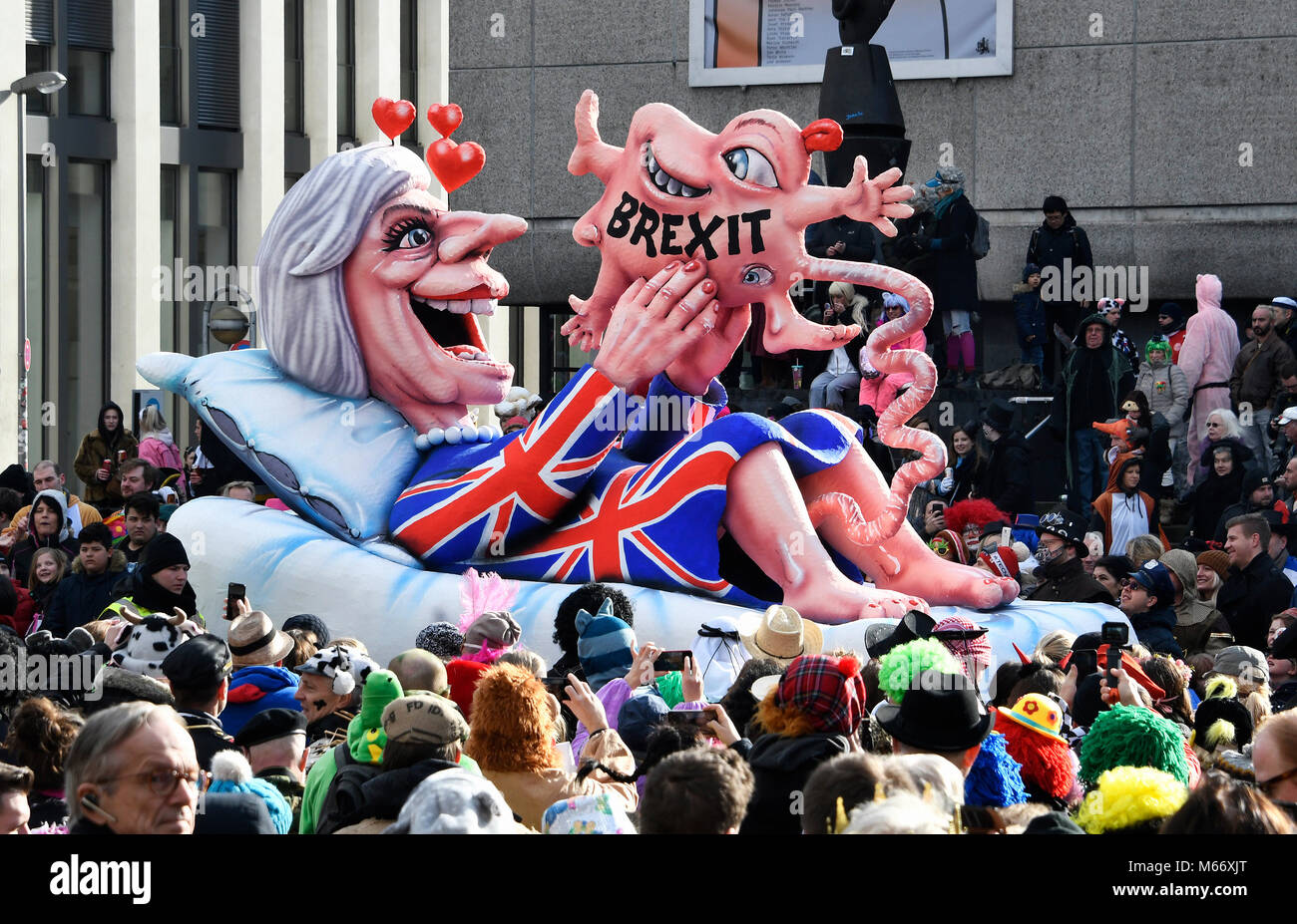 Carnival parade with theme cars by wagon builder Jaques Tilly, Theresa ...