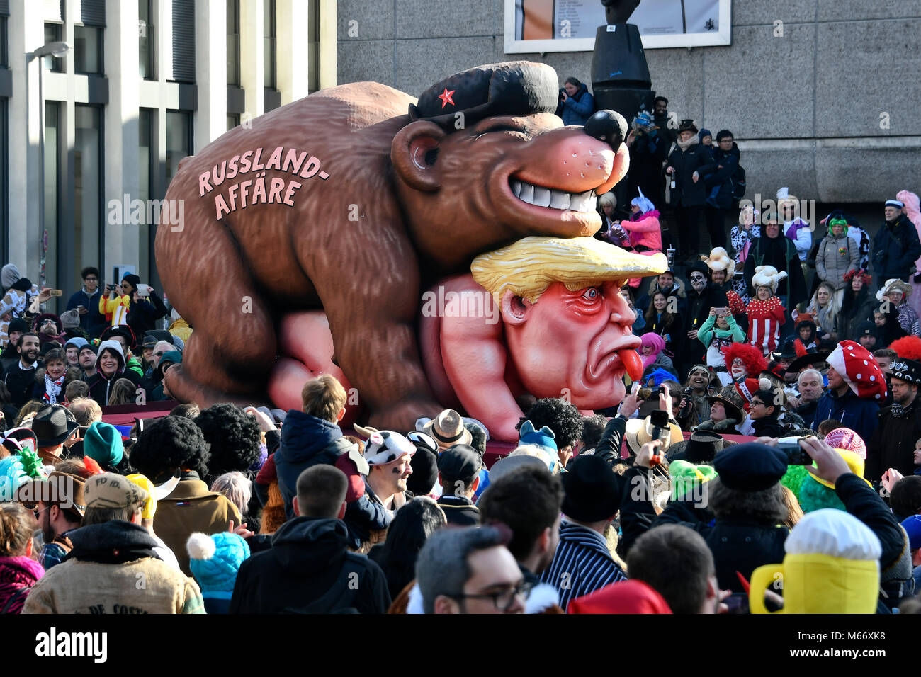 Carnival parade with theme cars by wagon builder Jaques Tilly, Russia ...