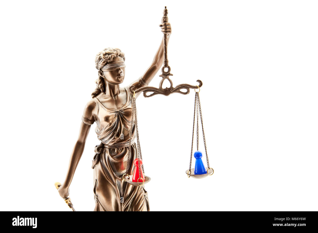 Justitia with scales and sword Cut Out Stock Images & Pictures - Alamy