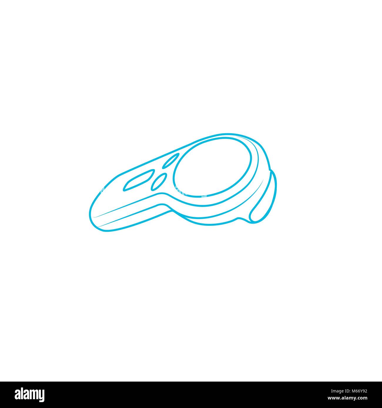 Virtual reality control panel joystick vector illustration Stock Vector ...