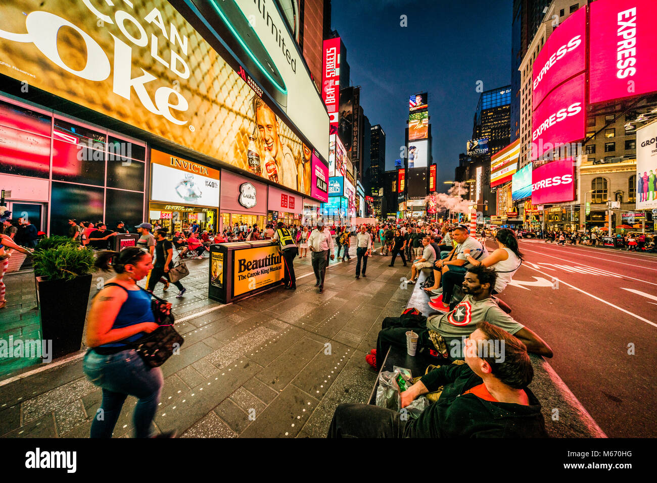 Times Square Theater District Manhattan New York, New York, USA Stock ...
